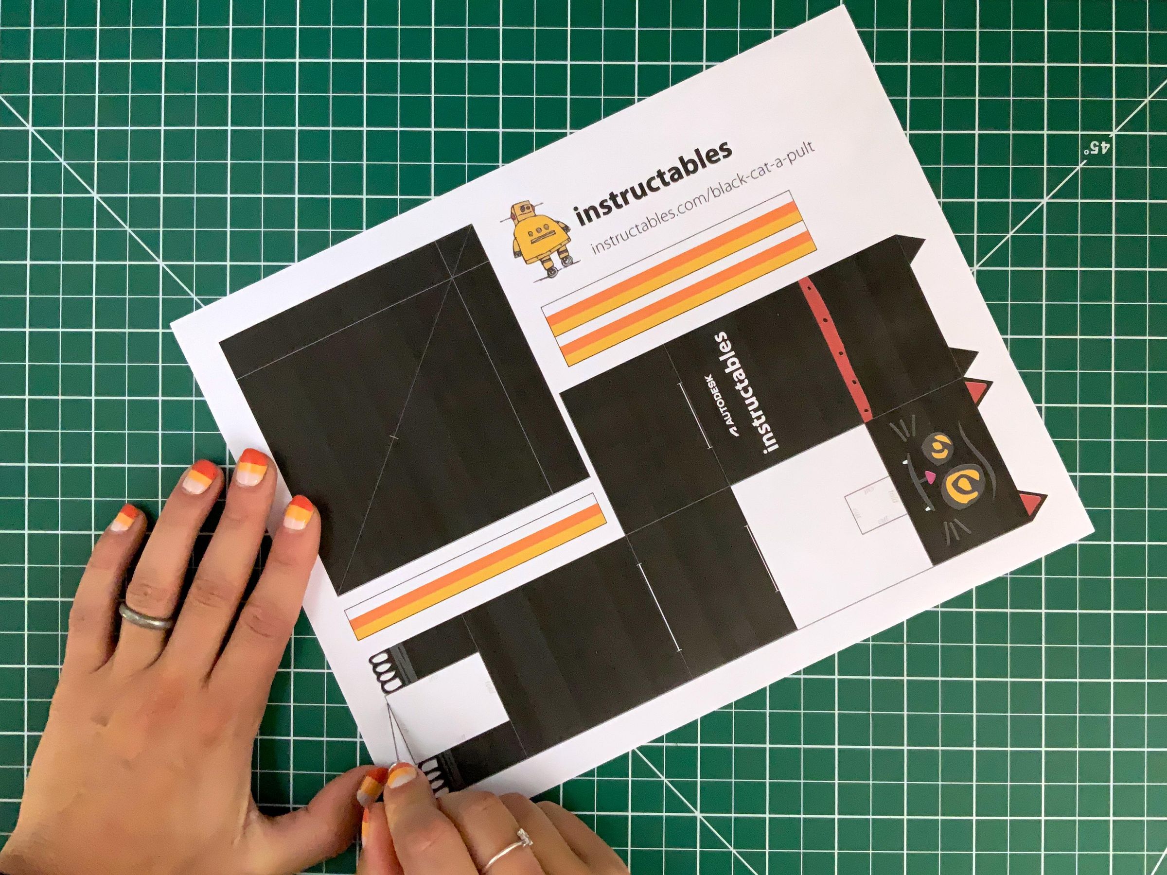Free Halloween Black Cat-A-Pult Papercraft : 8 Steps (with Pictures ...