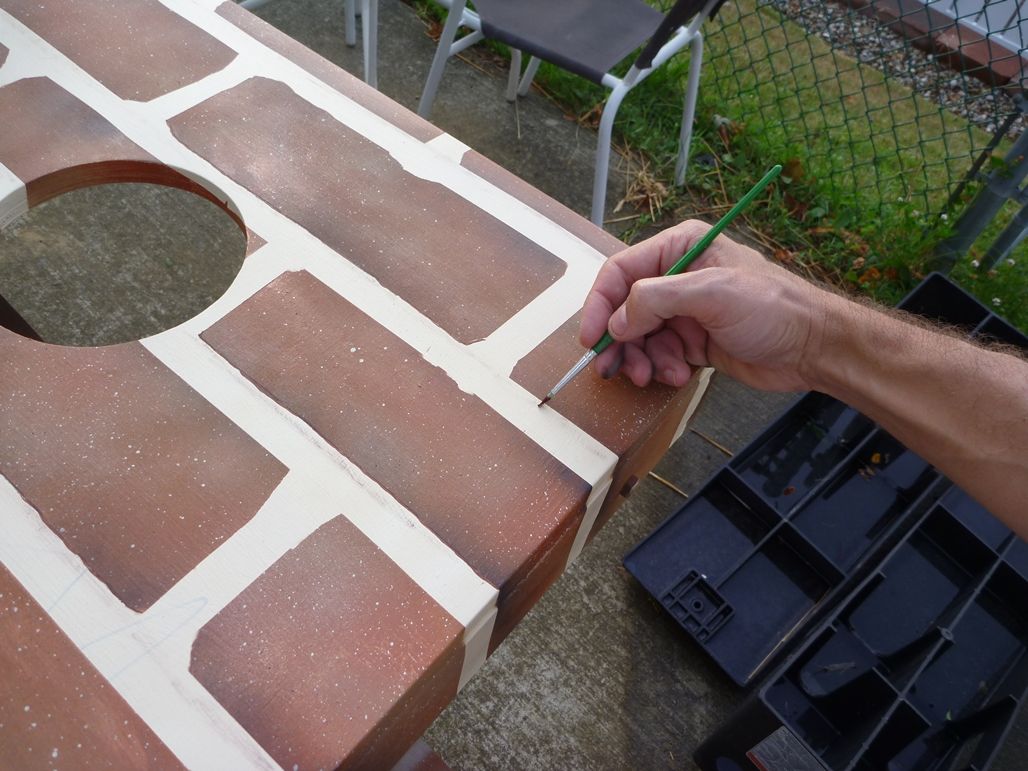 Create a Faux Brick Finish With Spray Paint : 7 Steps (with Pictures ...