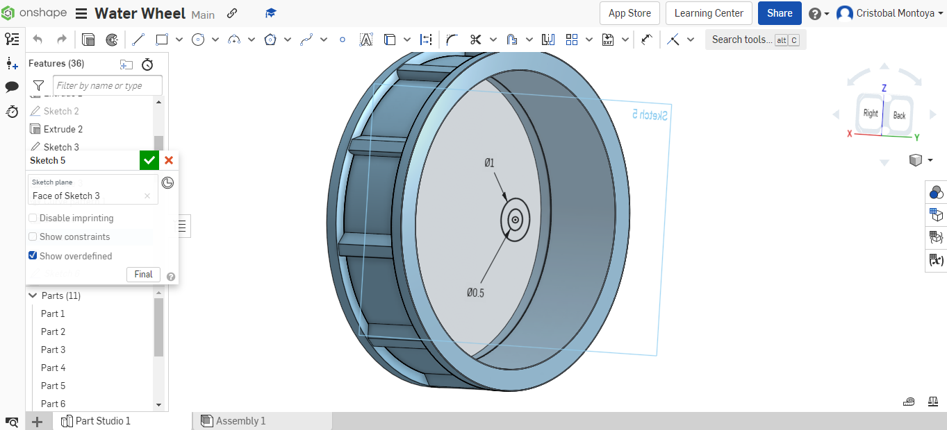 How to Make Water Wheel on Onshape : 15 Steps - Instructables