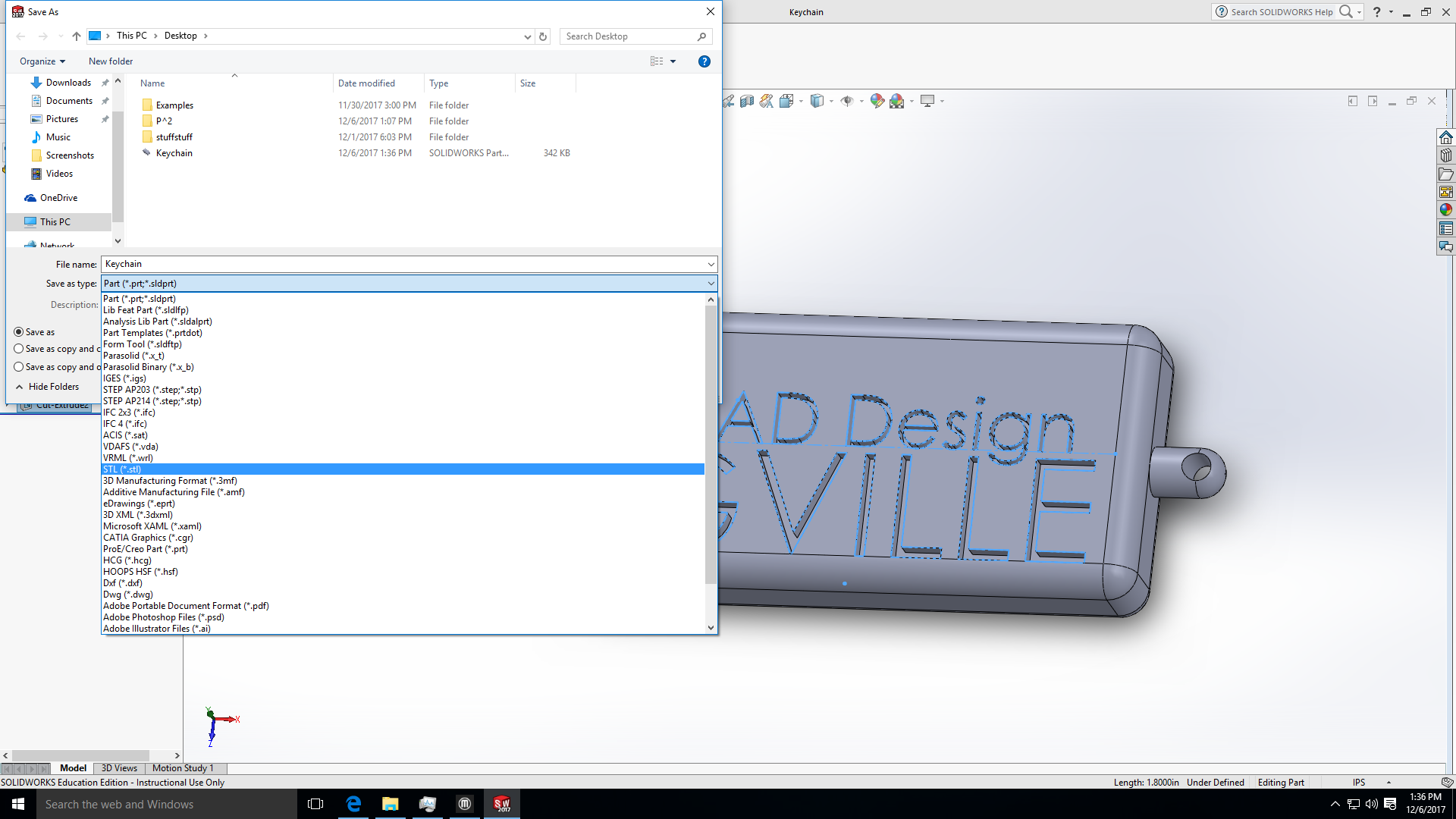GHS CAD Keychain Tutorial : 6 Steps - Instructables