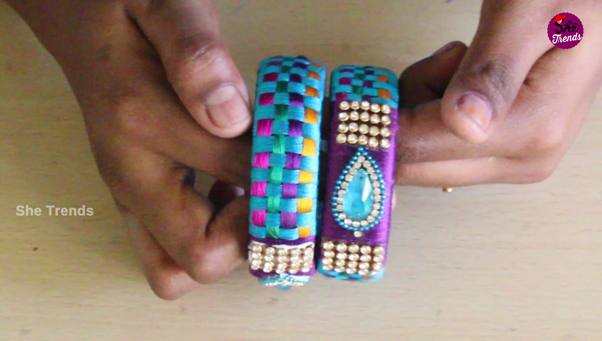 How to Make Silk Thread Jewellery Bangles at Home 2018 || Fancy Silk ...