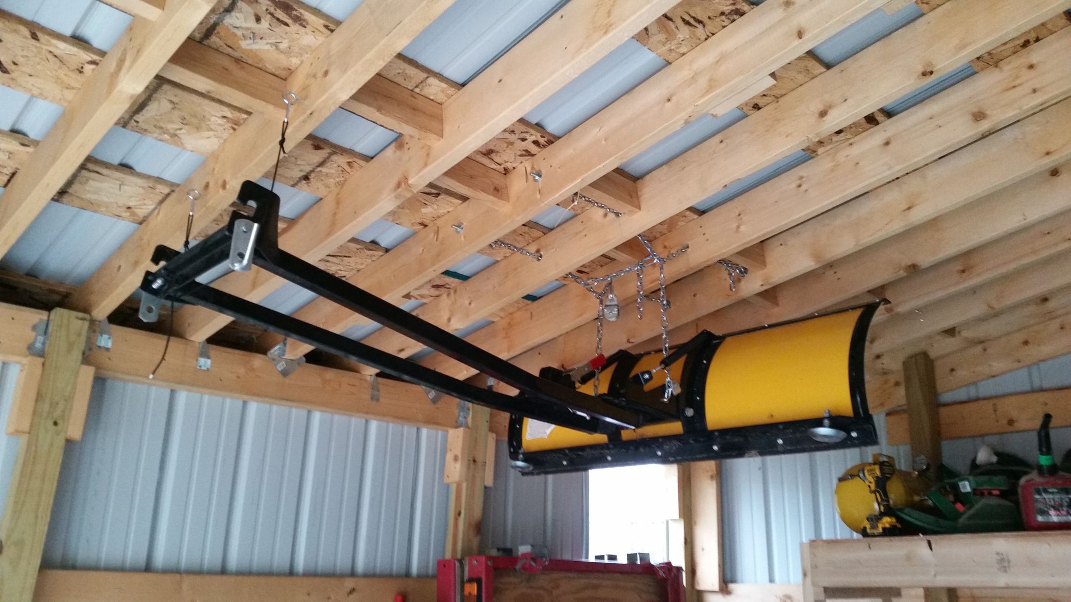 ATV Snow Plow Rafter Storage : 7 Steps (with Pictures) - Instructables