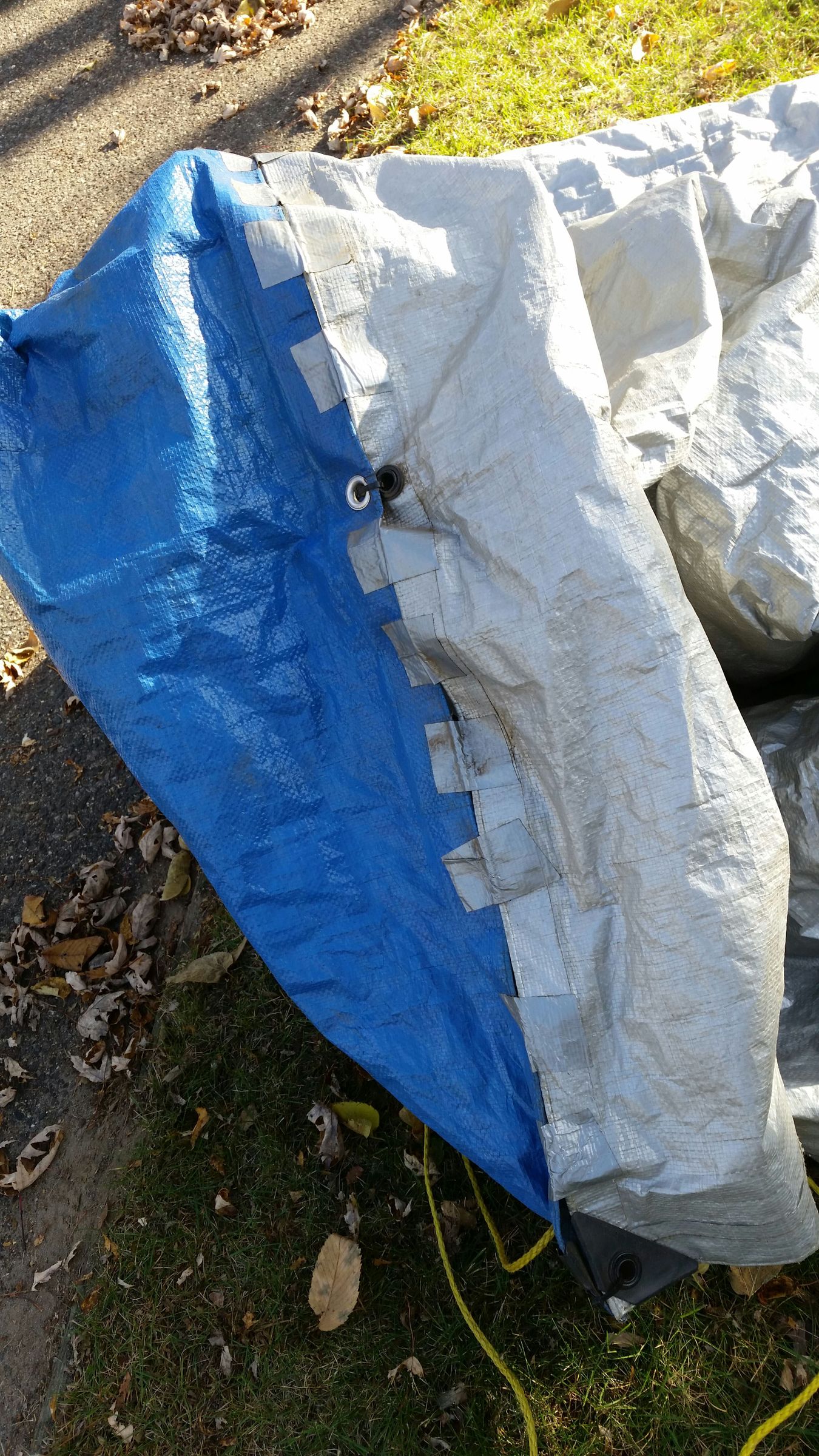 Tarp Leaf Bagging System : 5 Steps (with Pictures) - Instructables