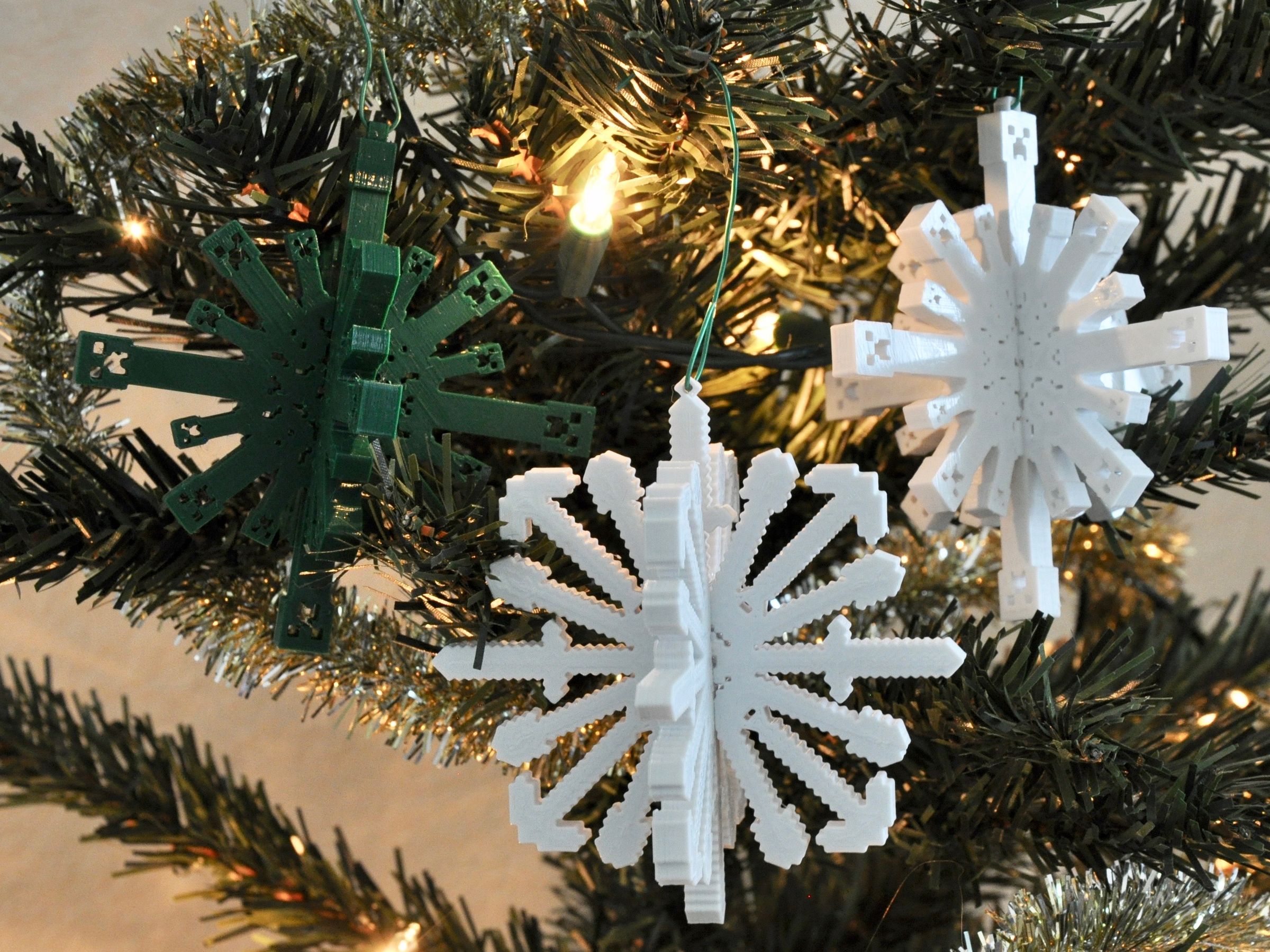3D Printed Minecraft Snowflake Ornaments : 5 Steps (with Pictures ...