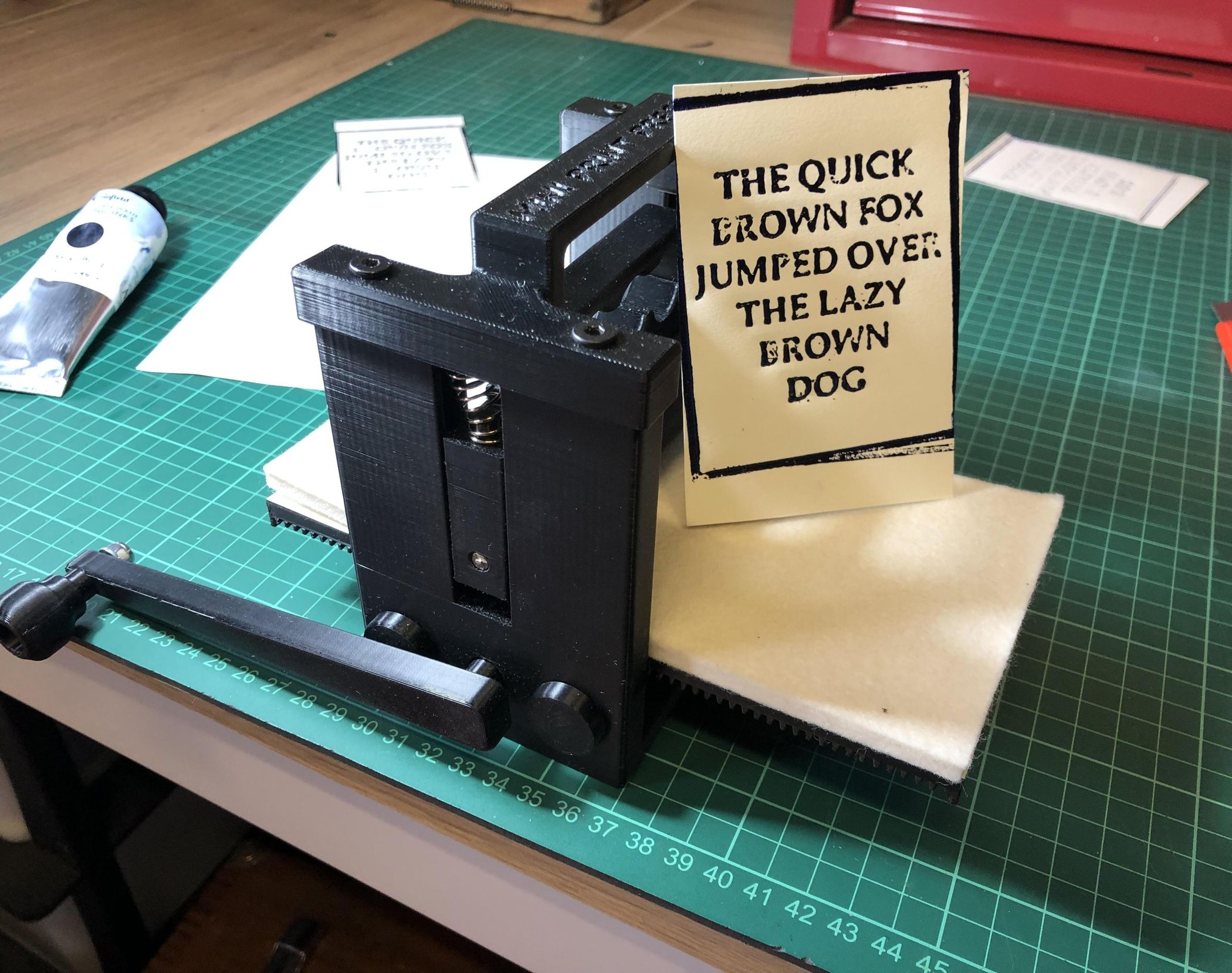 Spring Loaded Mini Relief Print Press. : 8 Steps (with Pictures ...