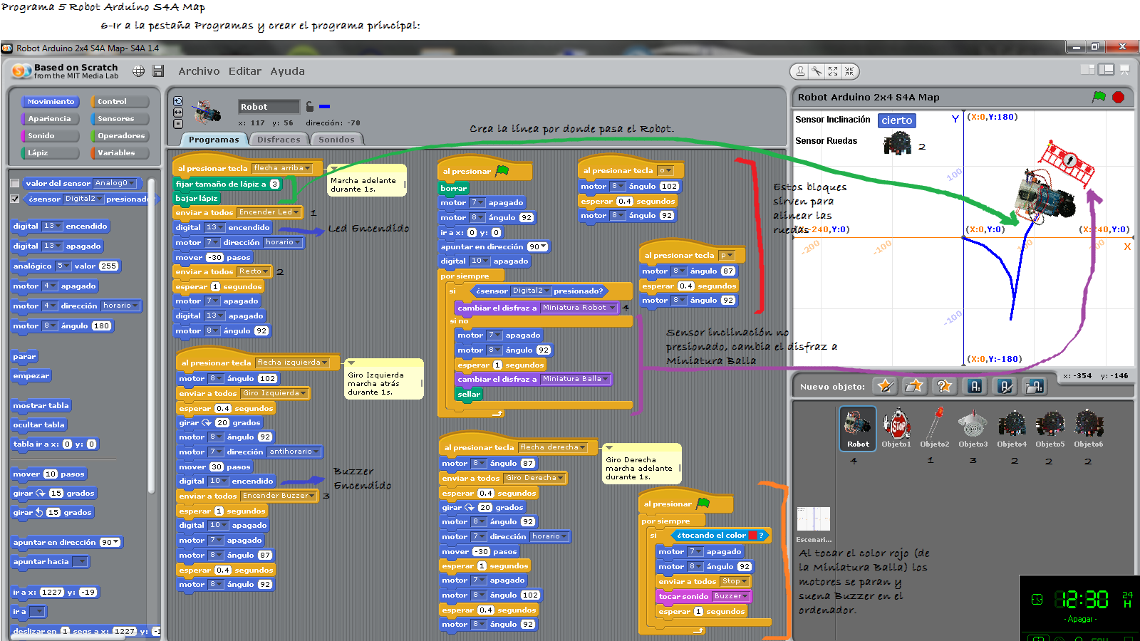 Robot Arduino 4x2 Scratch S4A Map - Instructables