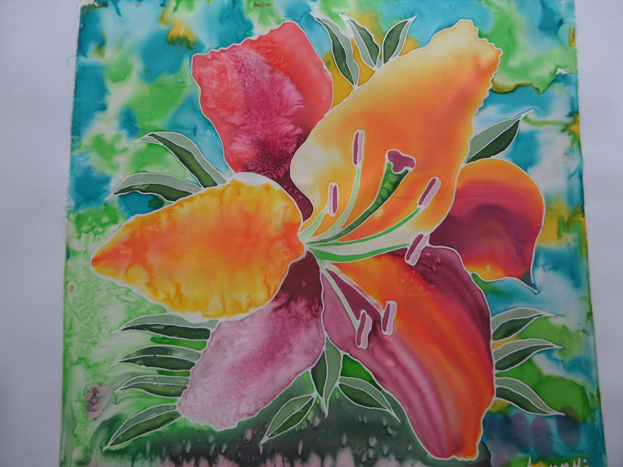 'Rainbow Lily' Silk Painting : 11 Steps (with Pictures) - Instructables