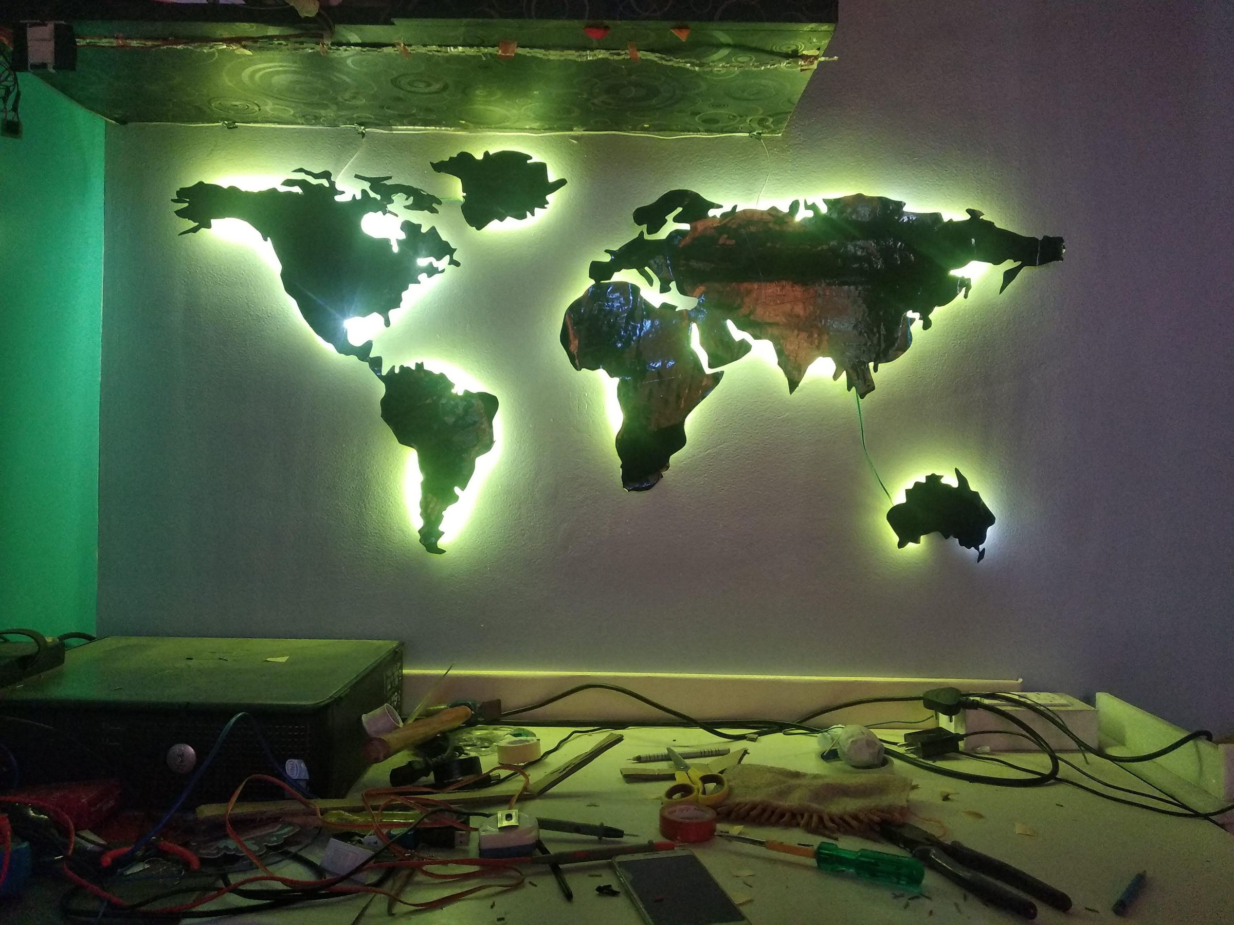 Cardboard World Map With Backlight : 8 Steps - Instructables