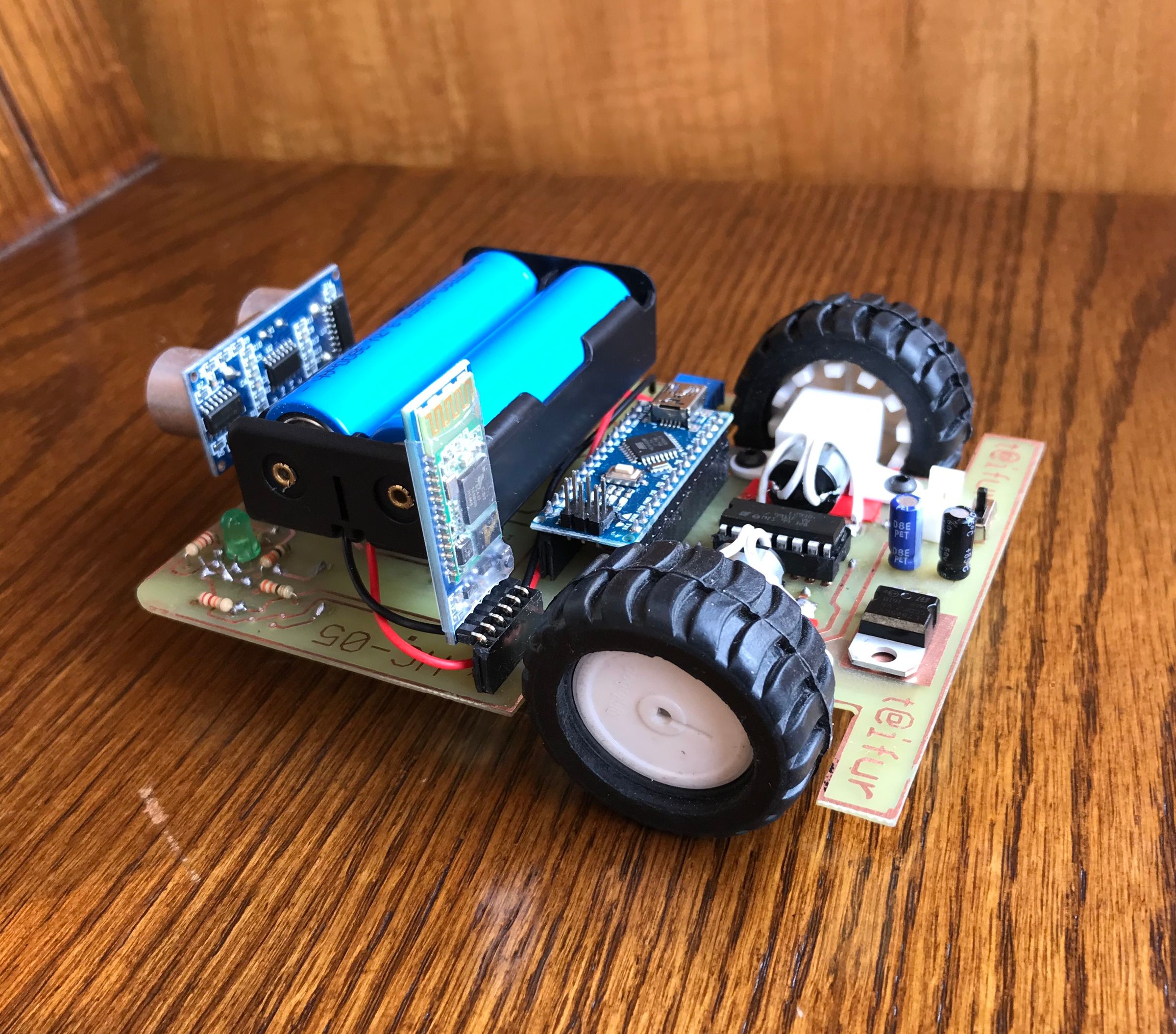 PCB BOT (Line Following, Obstacle Avoiding & Bluetooth Controlled Robot ...