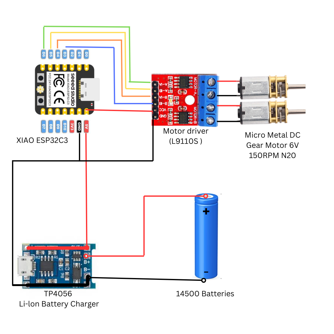 DIY Mini RC Car: Xiao ESP32 , Web Controls and Wireless Wii Nunchuk : 6 ...