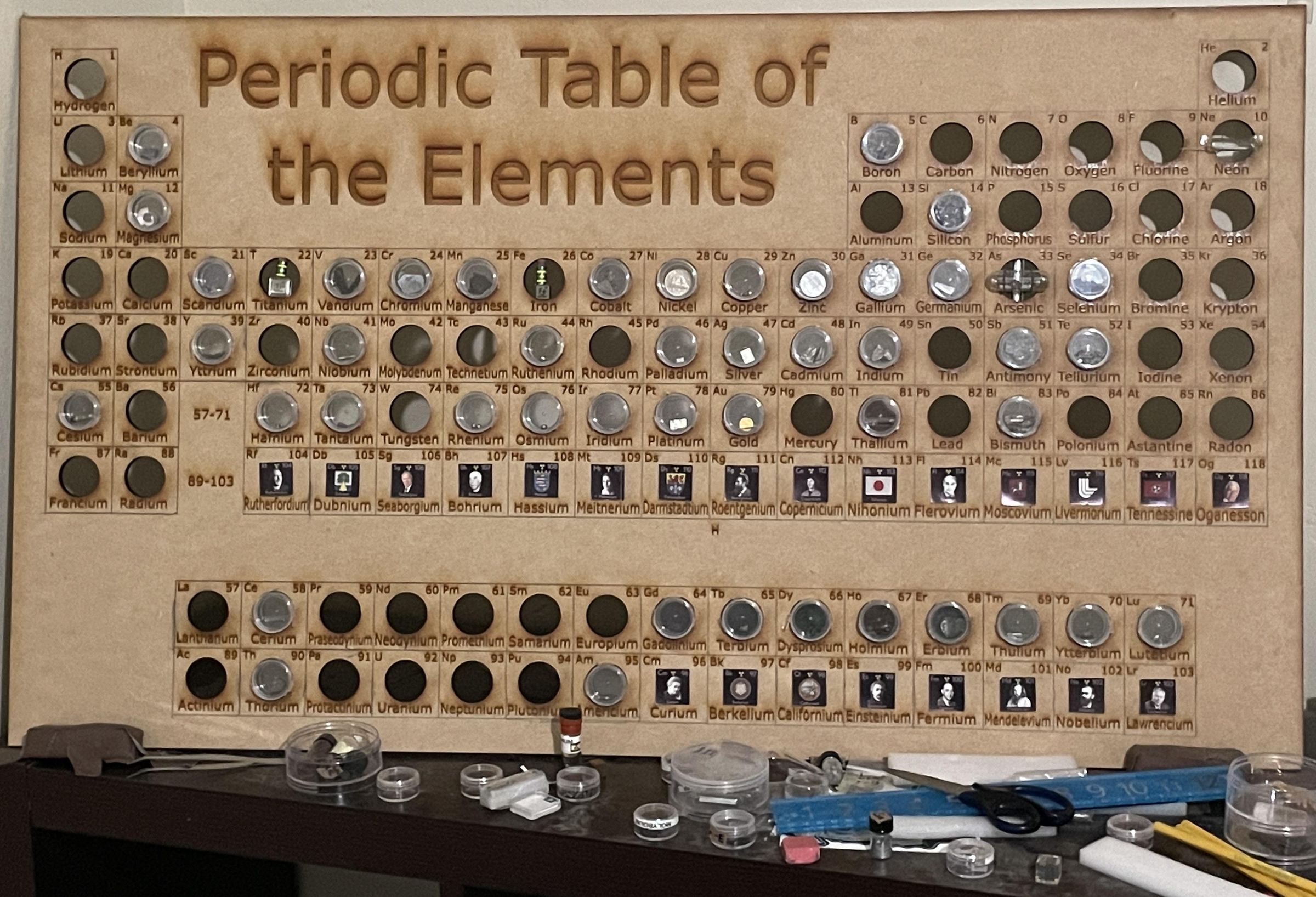 Laser Cut Periodic Table of the Elements Board : 5 Steps - Instructables
