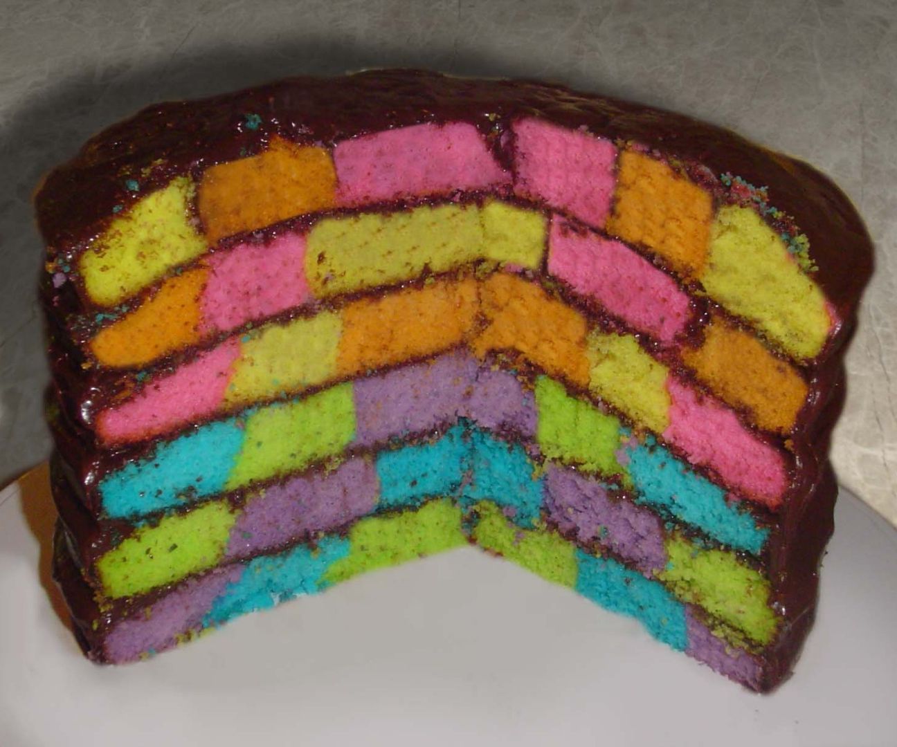 Checkerboard Rainbow Cake : 19 Steps (with Pictures) - Instructables