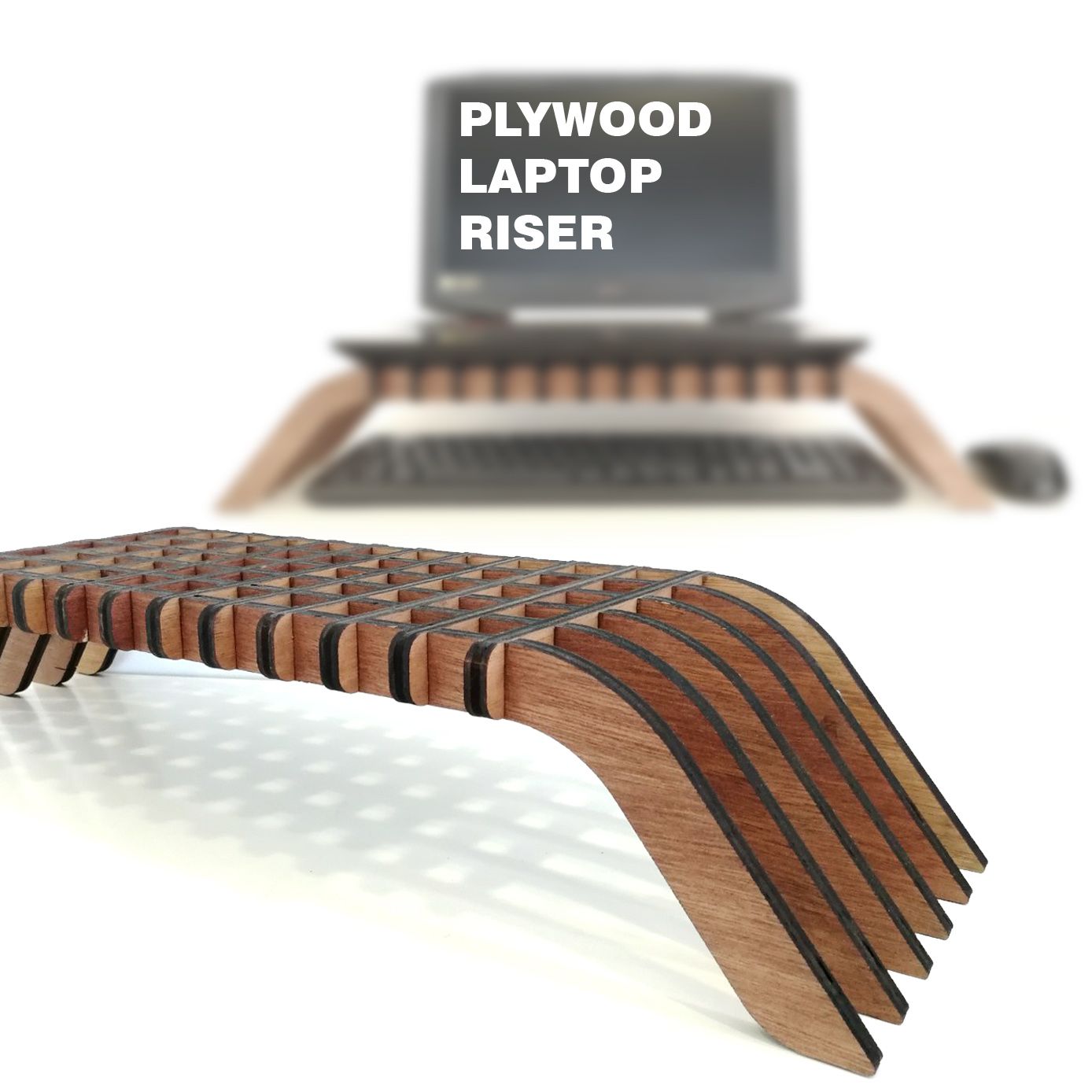 Interlocking Plywood Laptop Riser - With Plans : 6 Steps (with Pictures ...