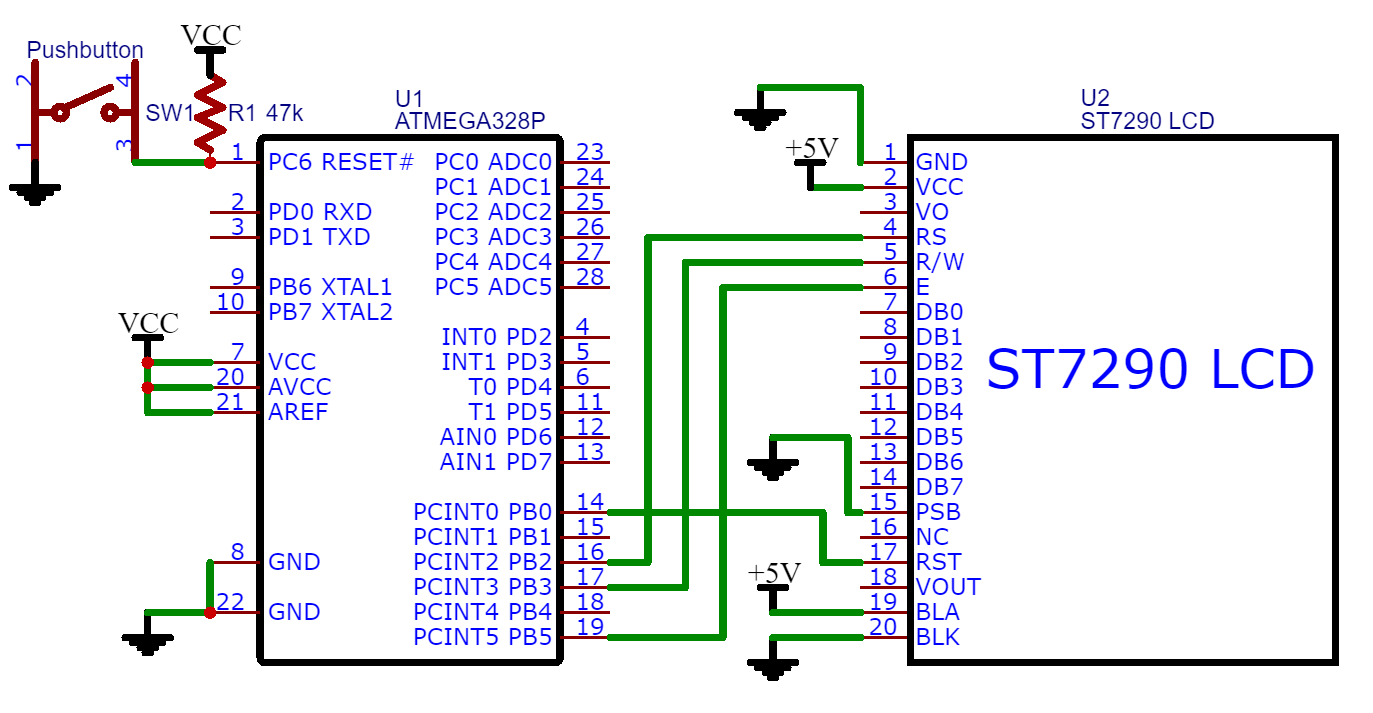 ST7920 LCD With ATmega328 in Atmel Studio Using SPI and the U8g2 ...