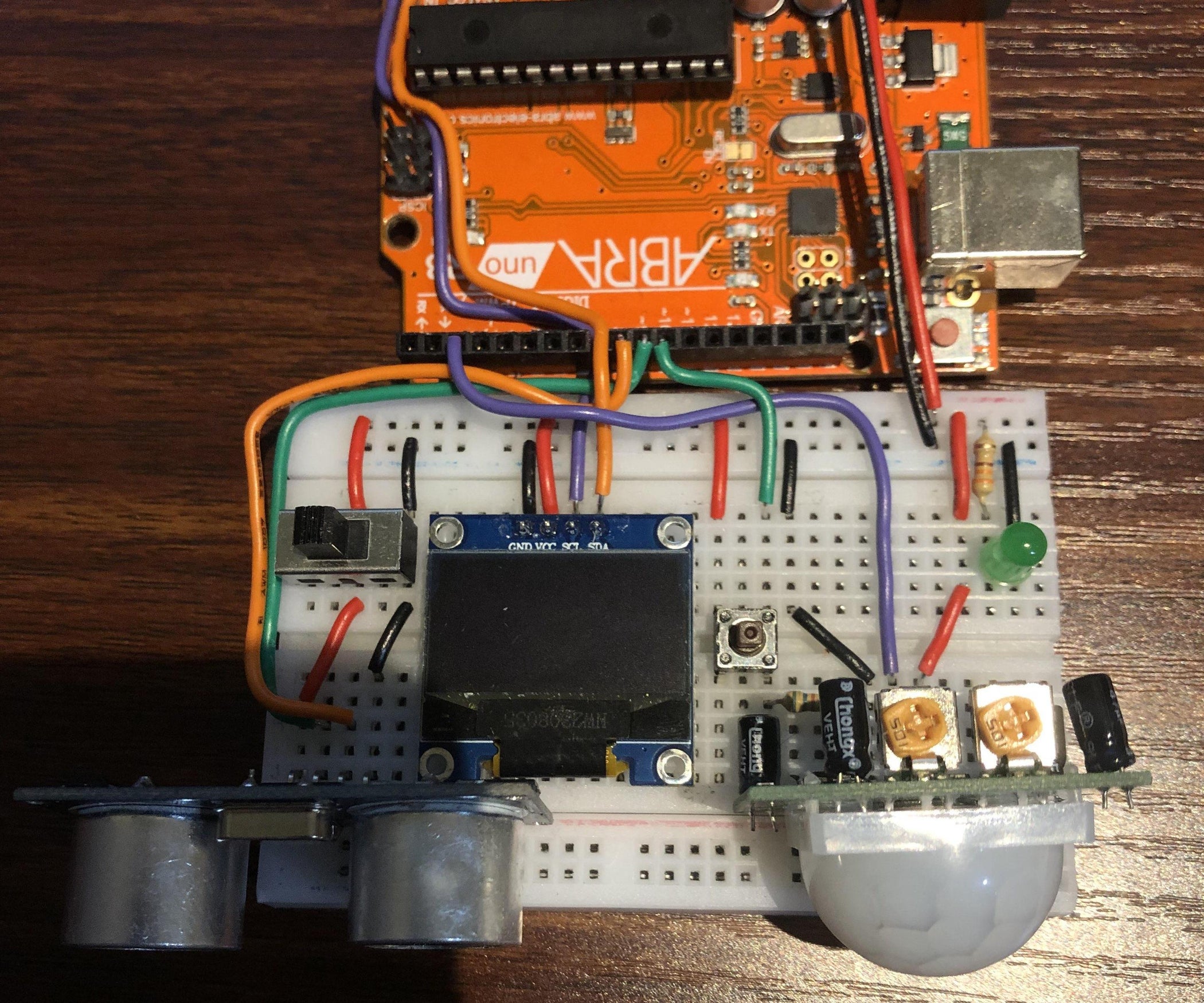 Arduino Motion Activated Distance Sensor 4 Steps Instructables