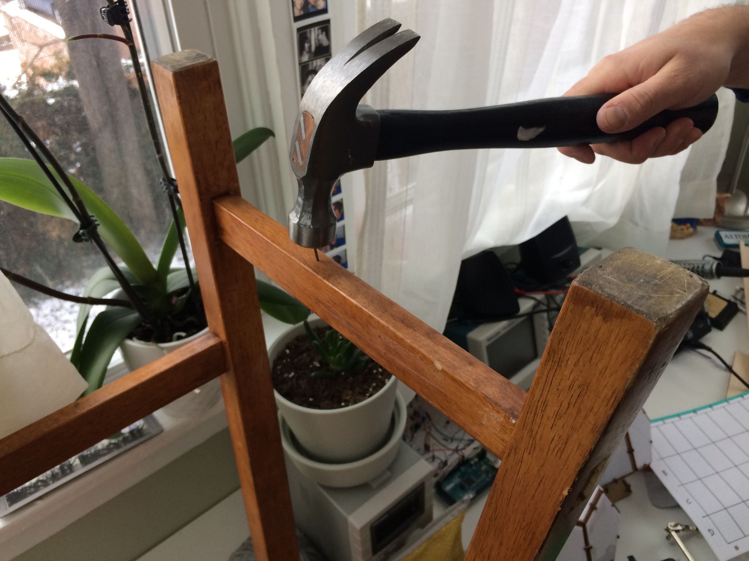 Tablet Weaving Loom Using a Wooden Stool : 7 Steps (with Pictures ...