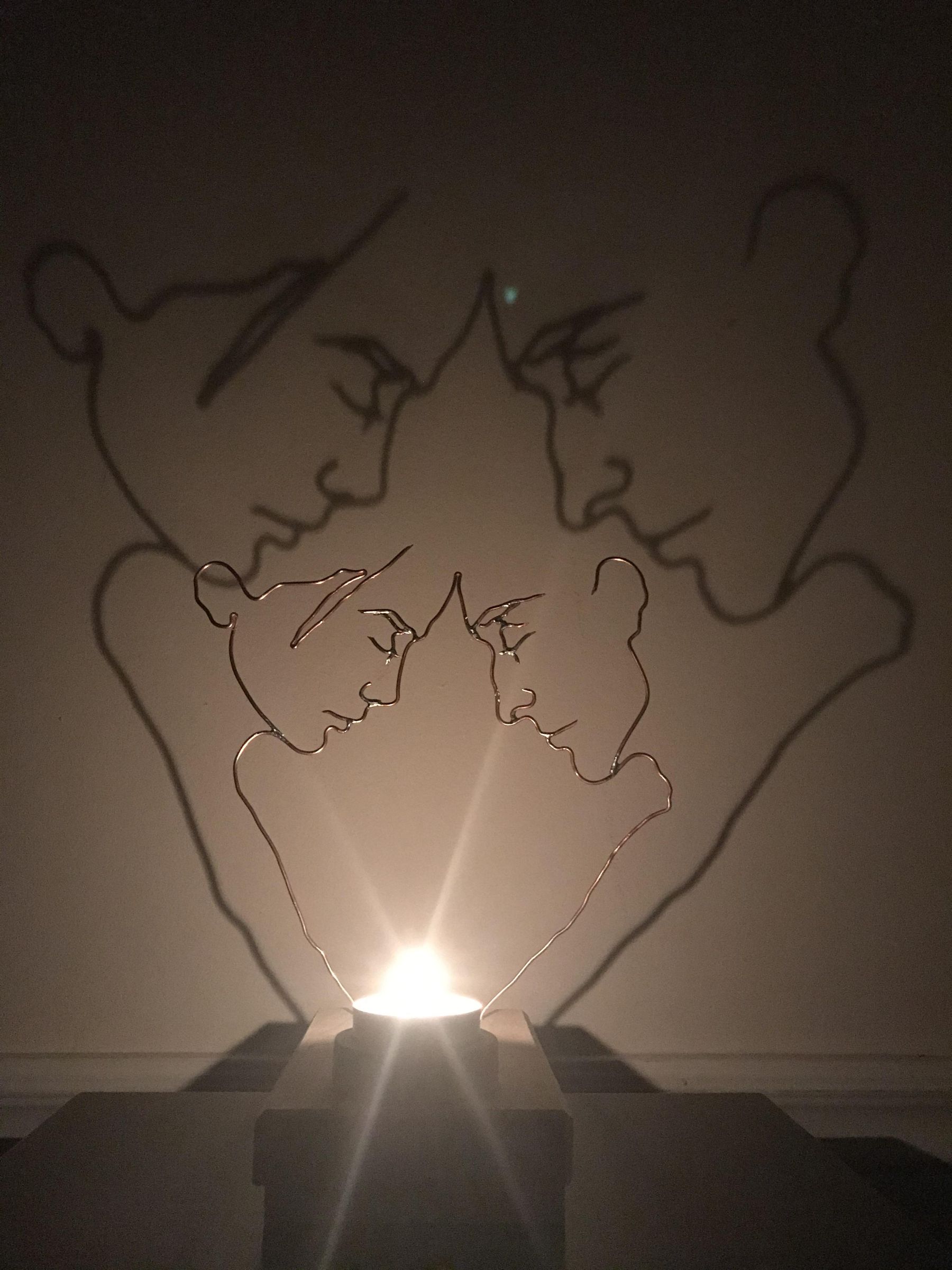 How to Make a Tea Light Romantic Couple Candle Holder : 9 Steps (with ...