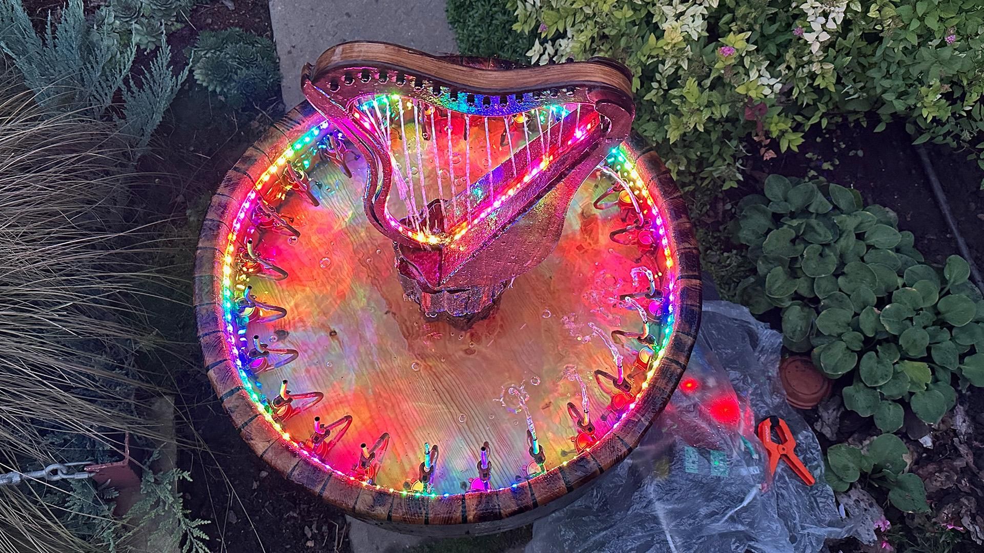 Animated Wooden Water Fountain With LED & Water Flow Patterns : 34 ...