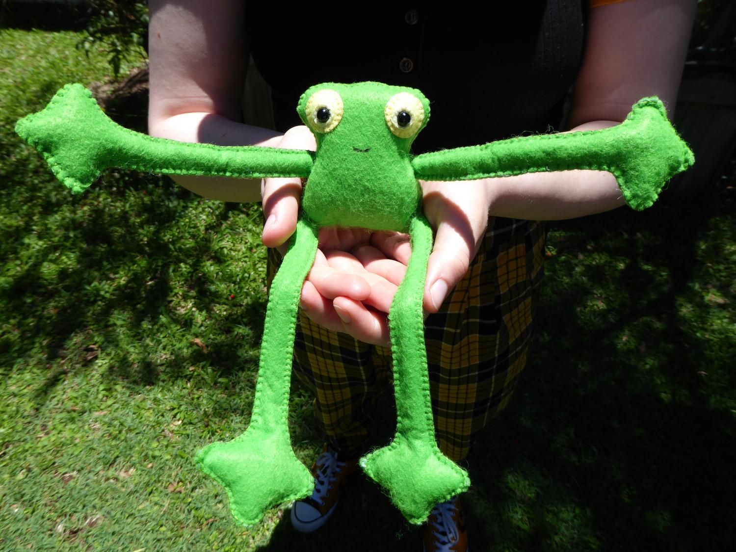 Cute Felt Frog Pal Wire Form Posable Sculpture : 11 Steps (with ...