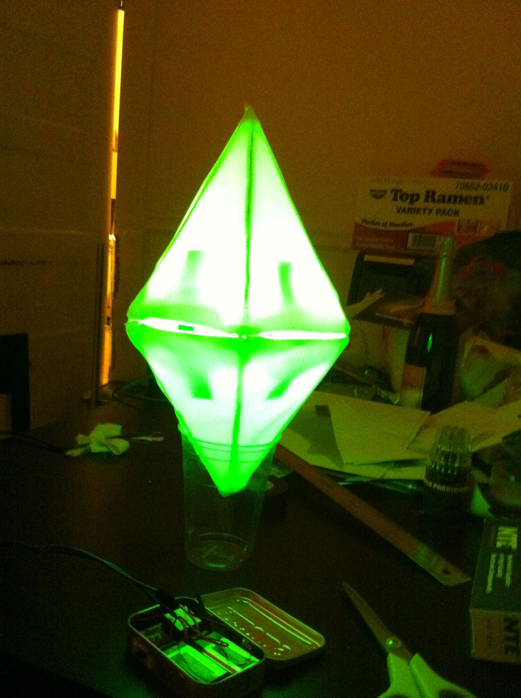 LED Light Up Sims PlumbBob Costume (That Green Pylon Above Their Head ...