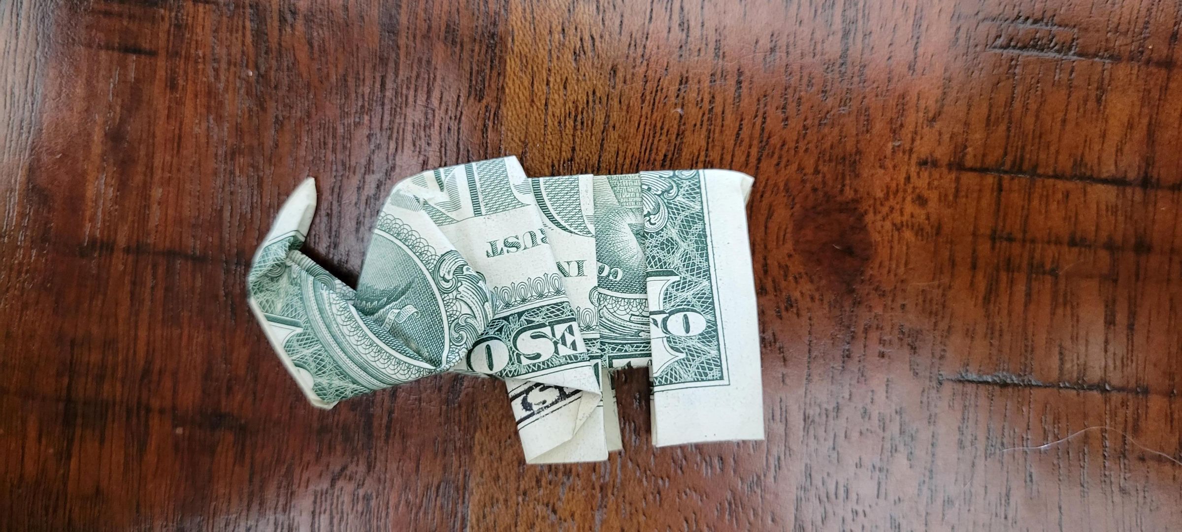 Elephant Out of a Dollar Bill. : 4 Steps - Instructables
