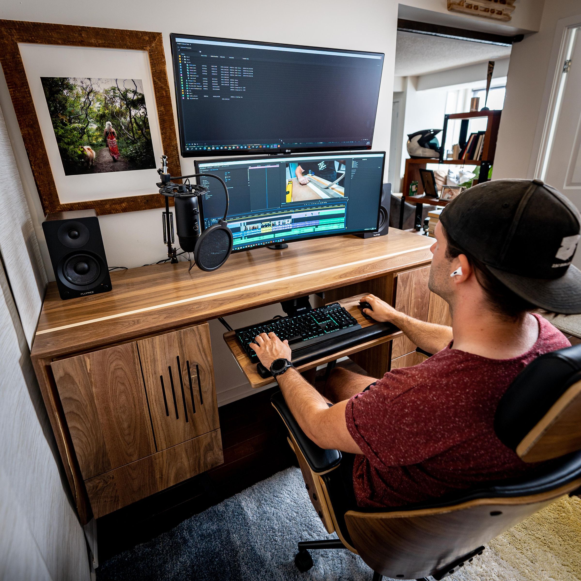 DIY Walnut and Leather Keyboard Tray : 26 Steps (with Pictures ...