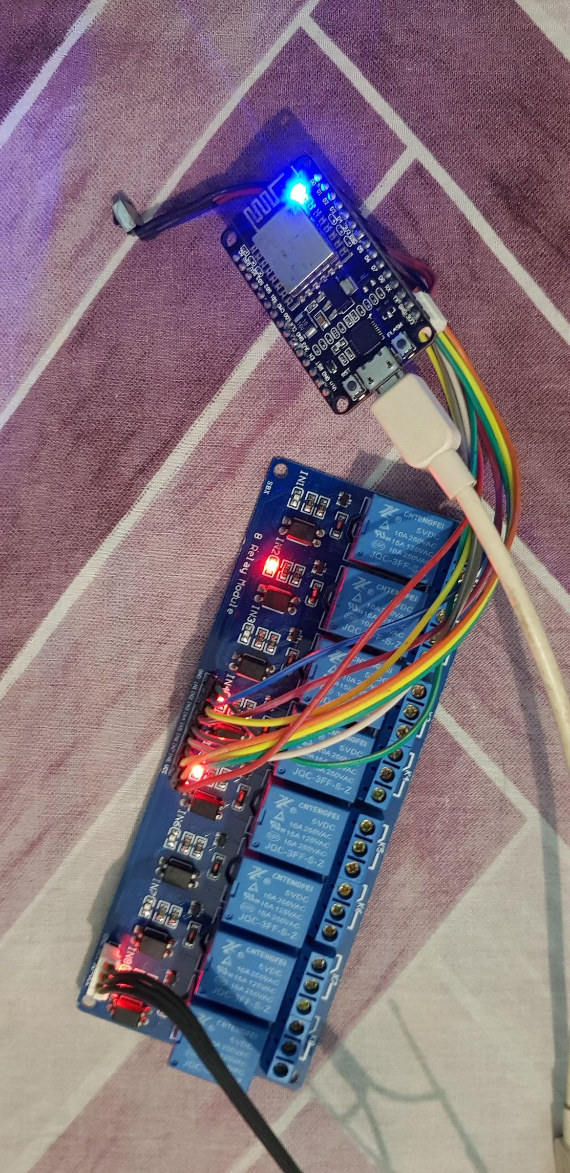 8 Relay Control With NodeMCU and IR Receiver Using WiFi and IR Remote ...