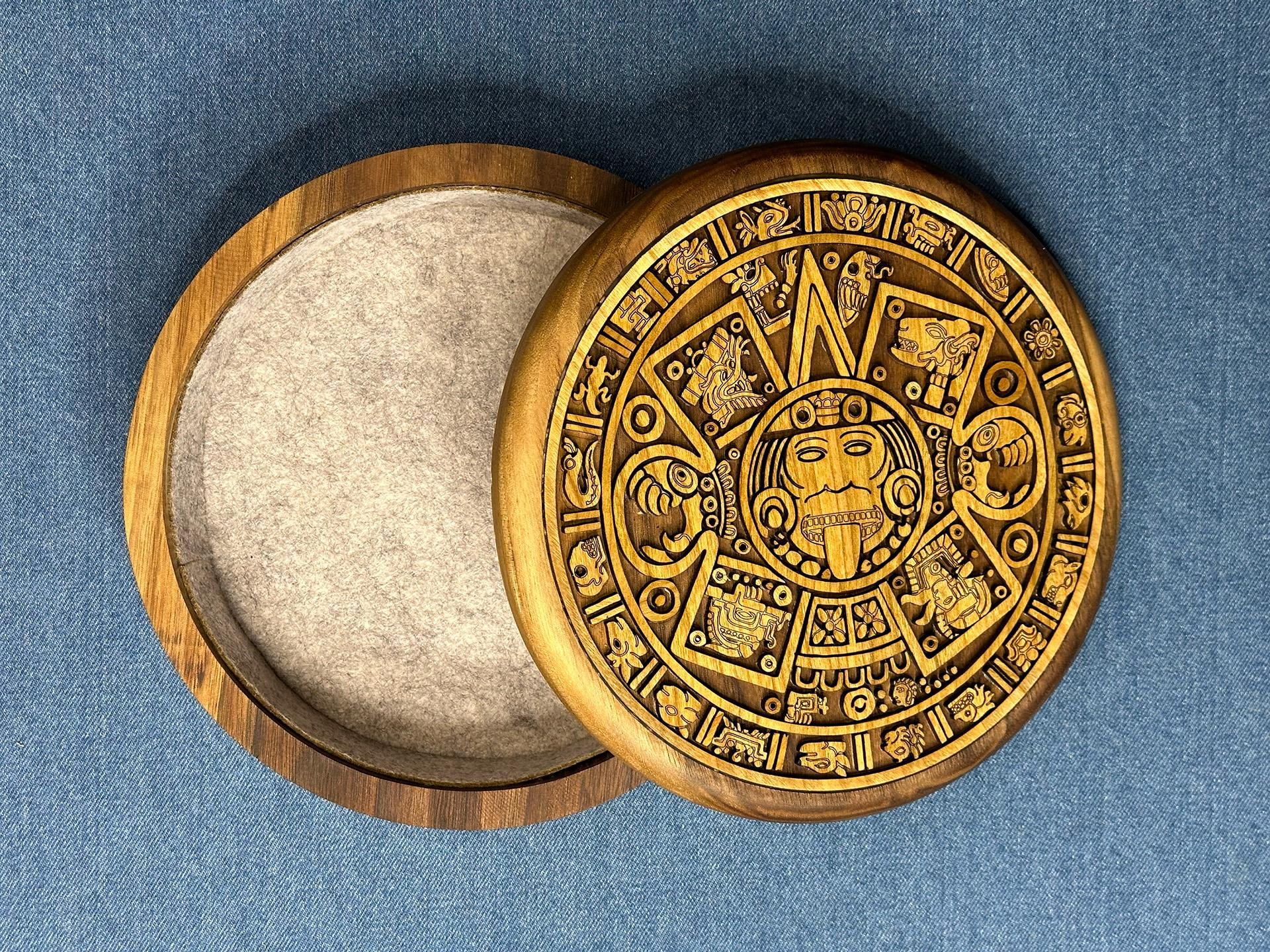 Wooden Round Maya Aztec Jewelry Box : 19 Steps (with Pictures ...