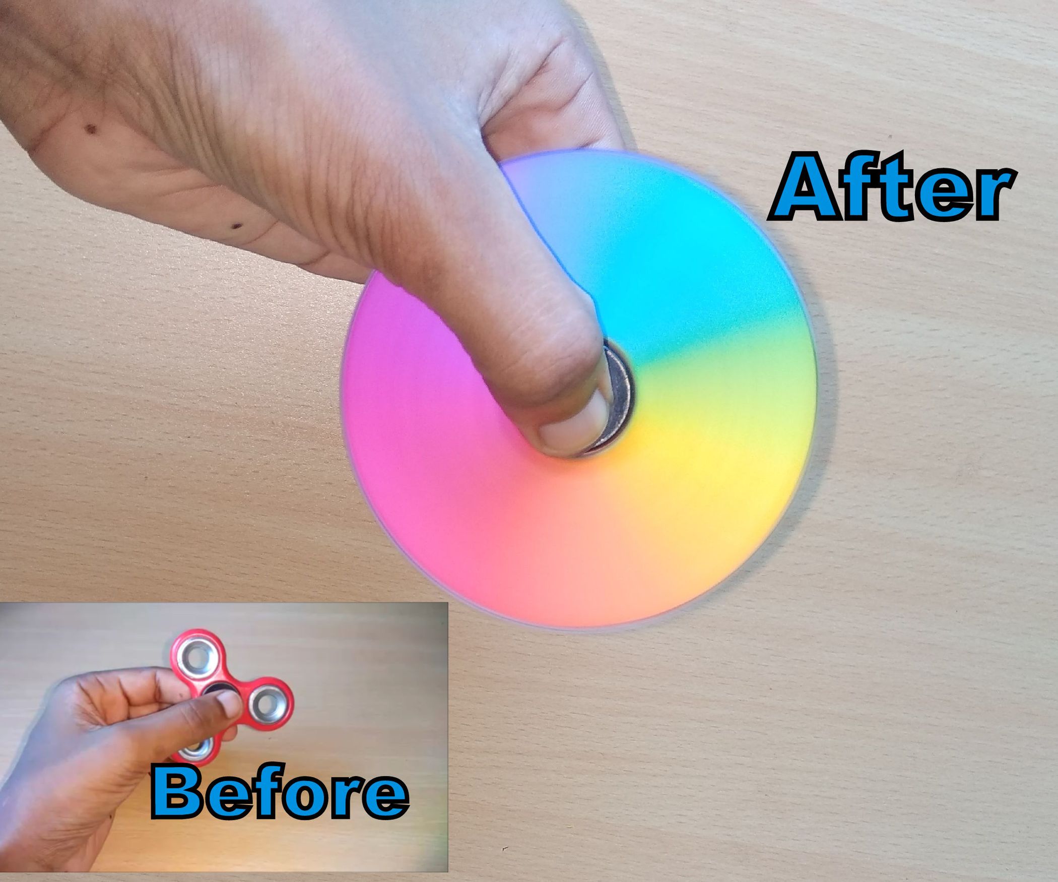 Diy Customized Fidget Spinner(Rainbow Fidget Spinner) : 6 Steps (with ...
