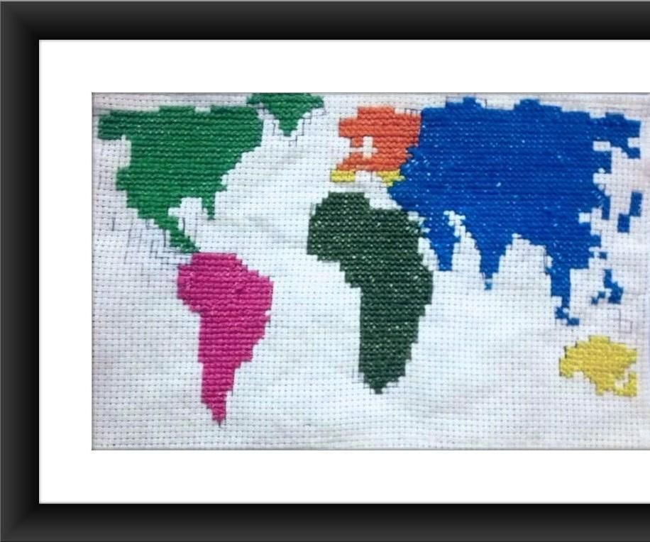 A Creative World Map Made of Aida Clothes : 4 Steps - Instructables