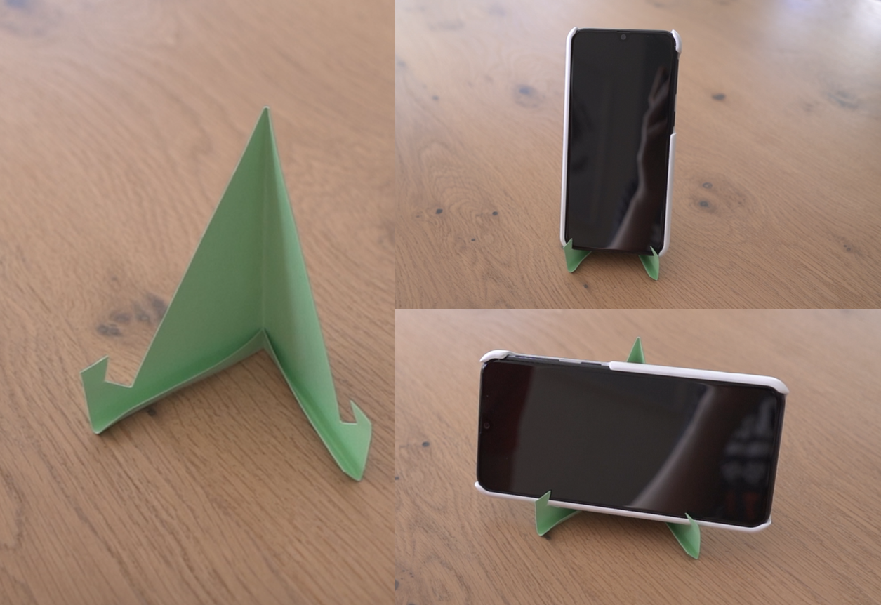 1-Minute Cardboard Phone Stand (no Glue) : 8 Steps (with Pictures ...