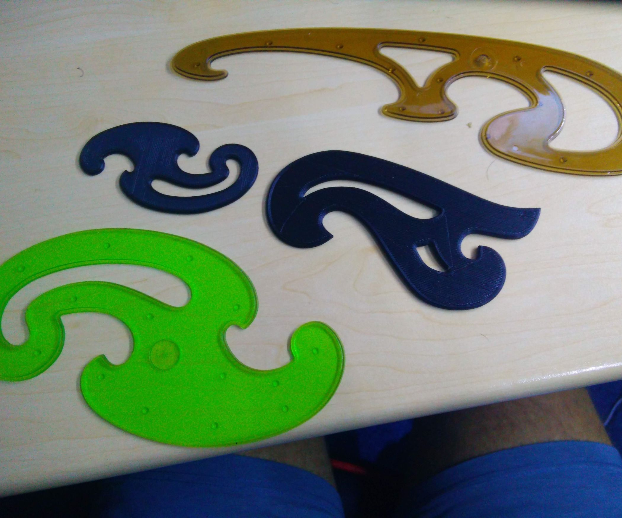 School Geometry - French Curve Set (Elipse, Hyperbola, Parabola ...