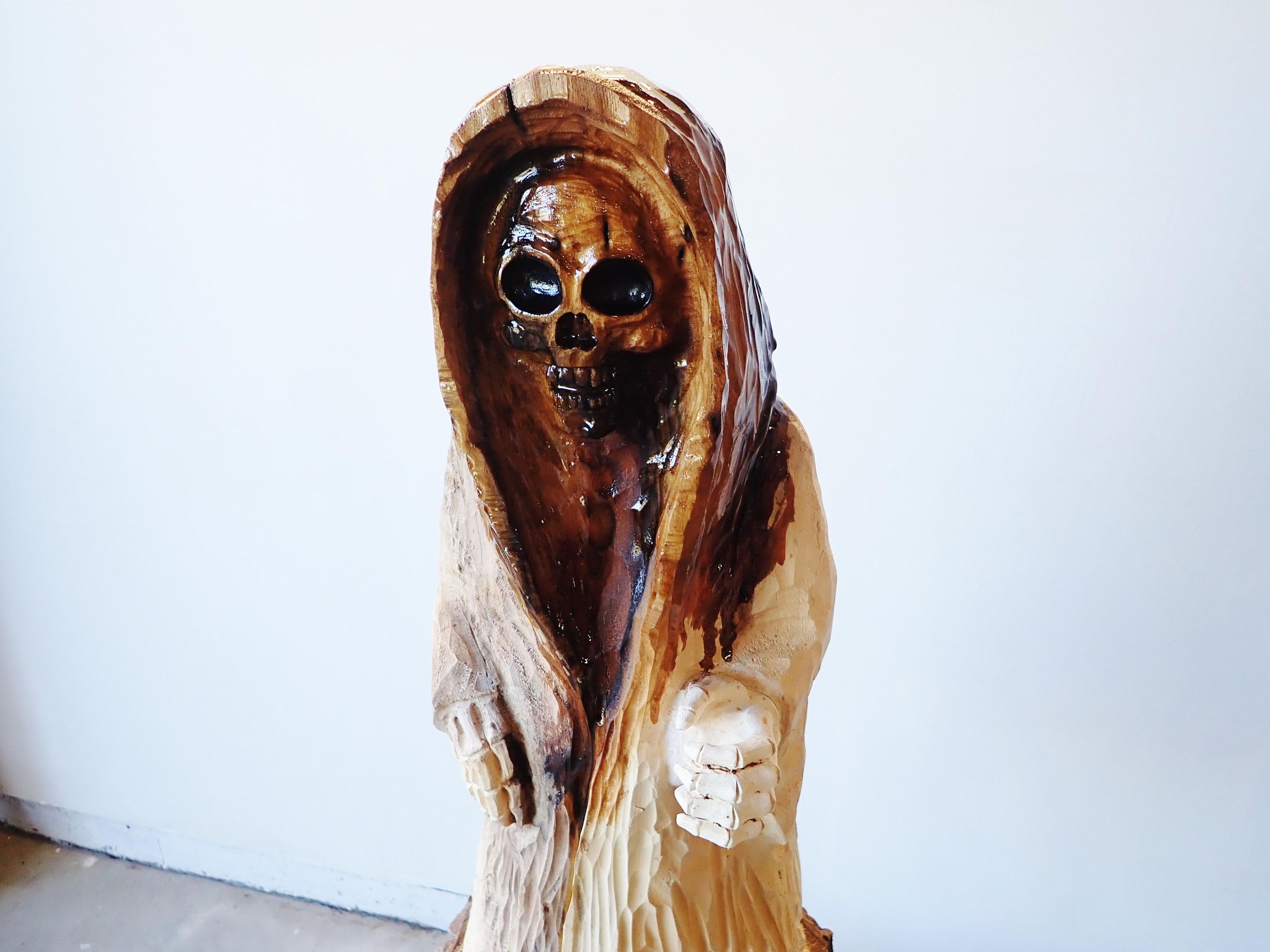 Grim Reaper Carved From a Walnut Log : 17 Steps (with Pictures ...
