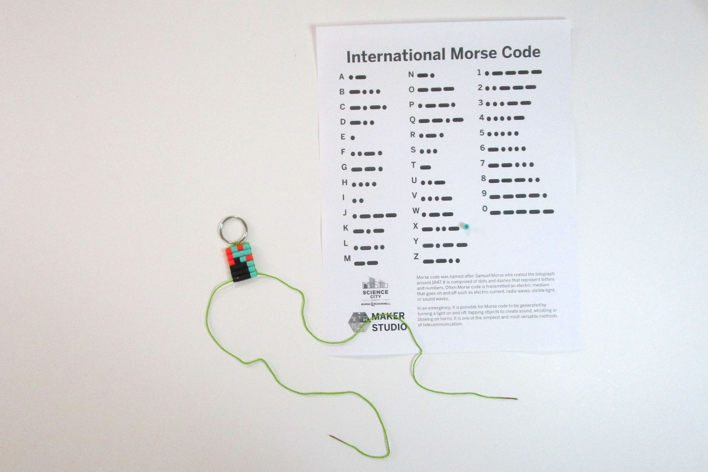 Morse Code Woven Beaded Keychain : 10 Steps (with Pictures) - Instructables
