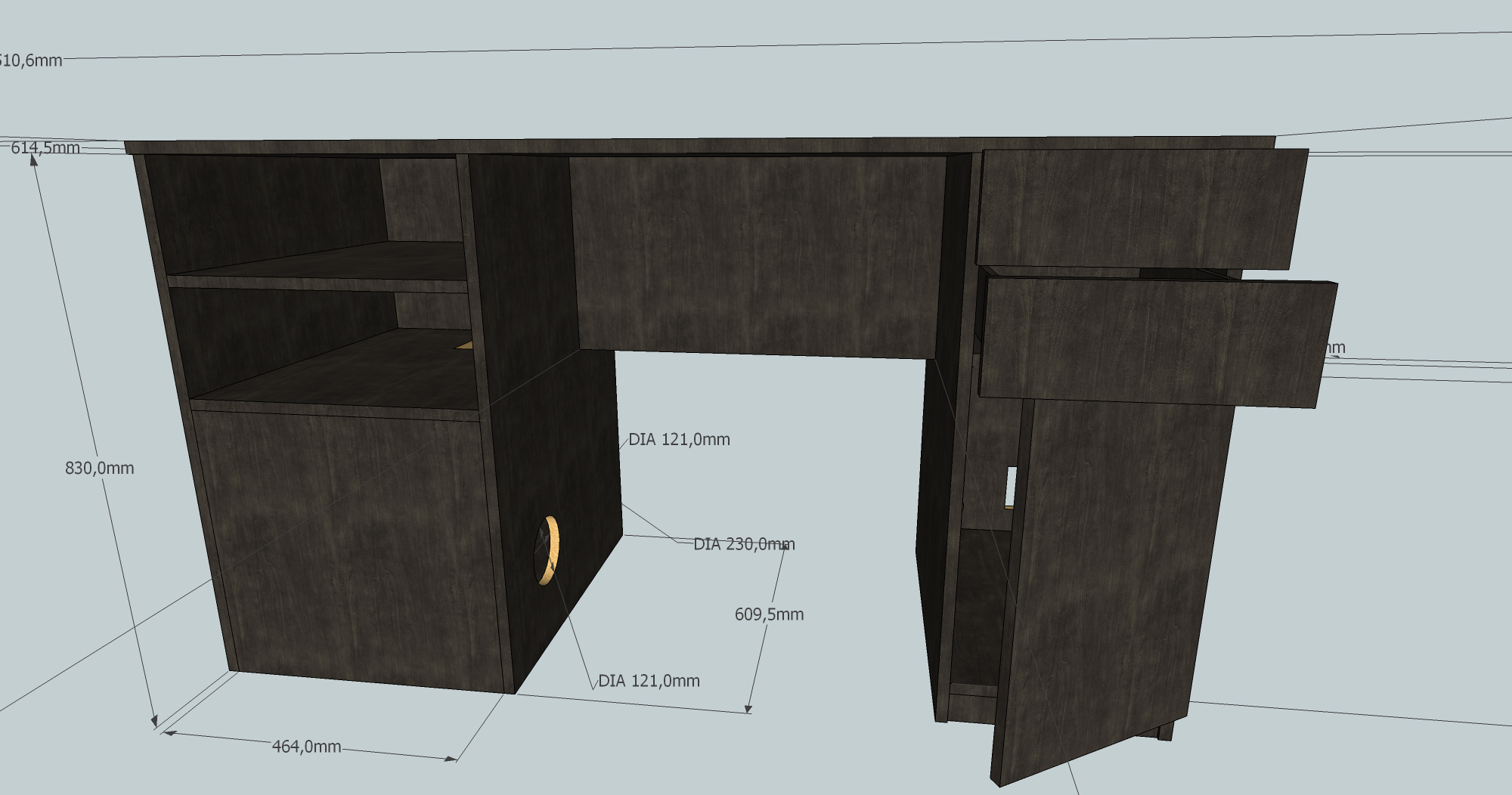 Multimedia Desk With Built in Subwoofer : 8 Steps (with Pictures ...