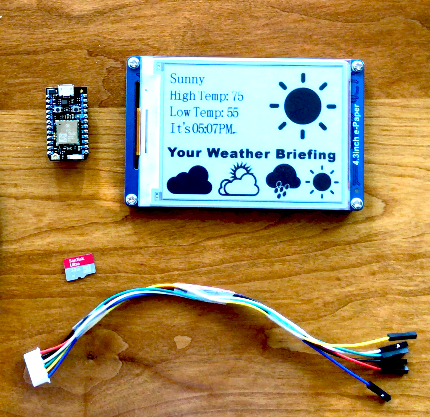 E-Paper Weather Display With Photon and IFTTT : 6 Steps (with Pictures ...