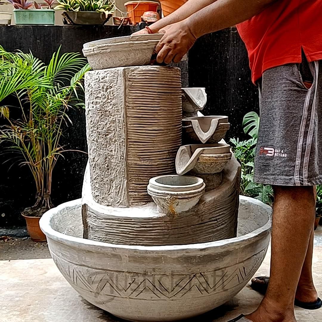 Built My Own Concrete Fountain for a Serene Backyard : 14 Steps ...