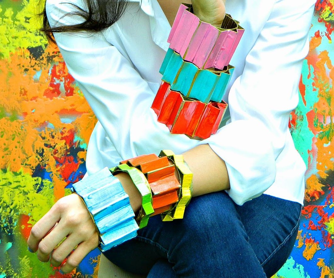 Pleated Bangles (made From Cardboard) : 6 Steps (with Pictures ...