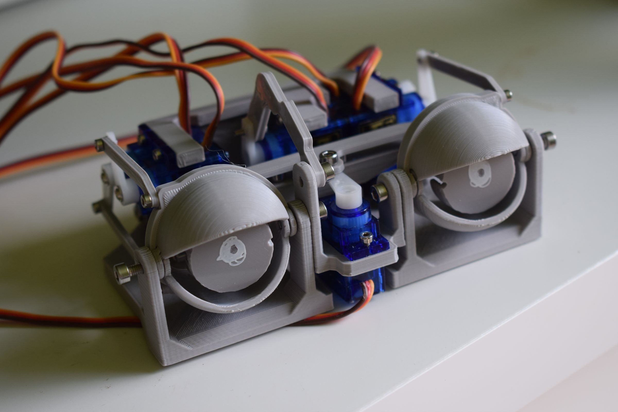 Simplified 3D Printed Animatronic Dual Eye Mechanism : 4 Steps (with ...