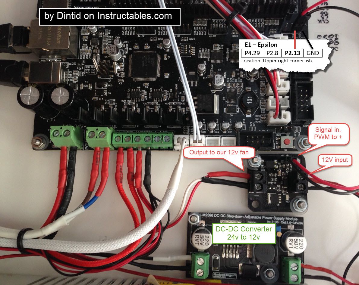 Sbase/Smoothieware - Use a Free PWM Pin and Power Expander or SSR to Control Fans. : 3 Steps ...