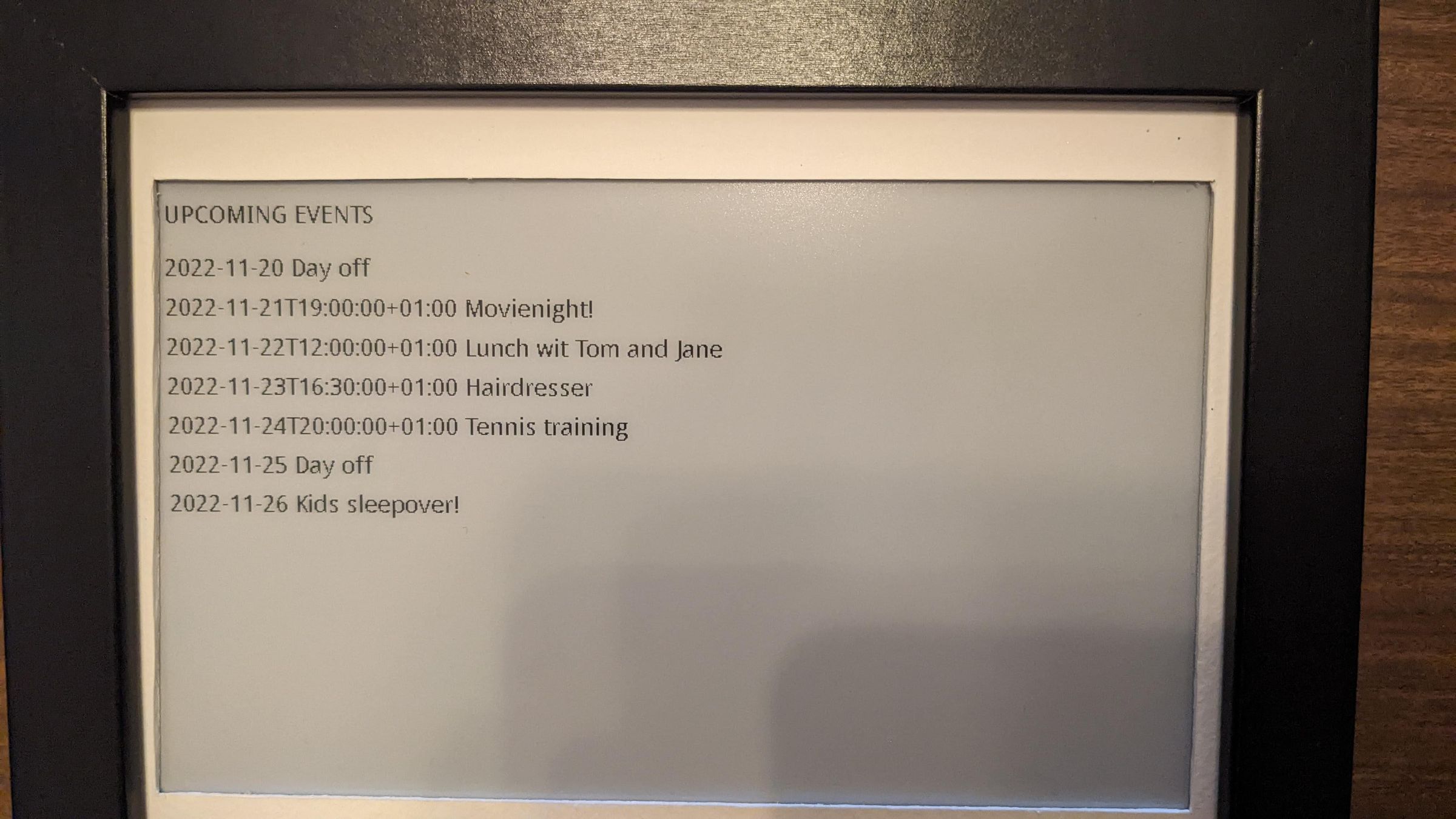 E-paper Calendar: Raspberry Pi With E-ink Screen and Google Calendar ...