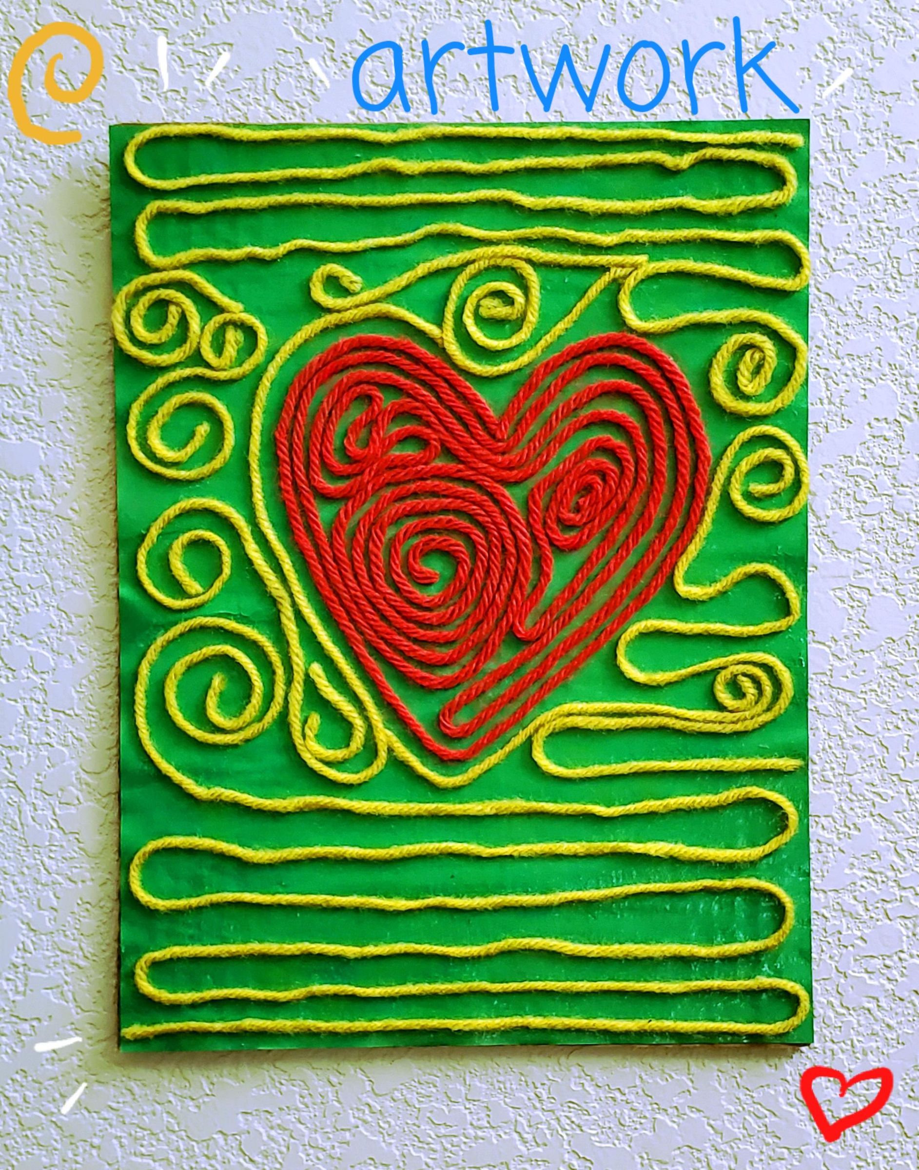 Cardboard, Construction Paper, Yarn Artwork! : 3 Steps (with Pictures ...
