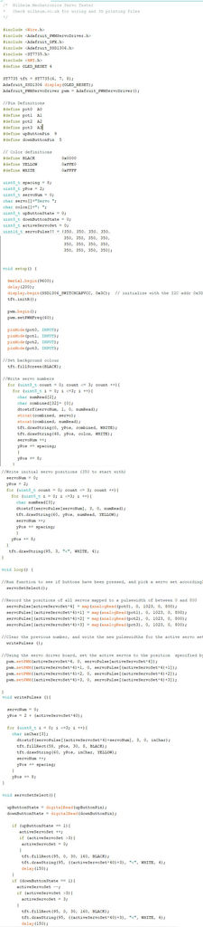 16 Channel Servo Tester With Arduino and 3D Printing | Trybotics
