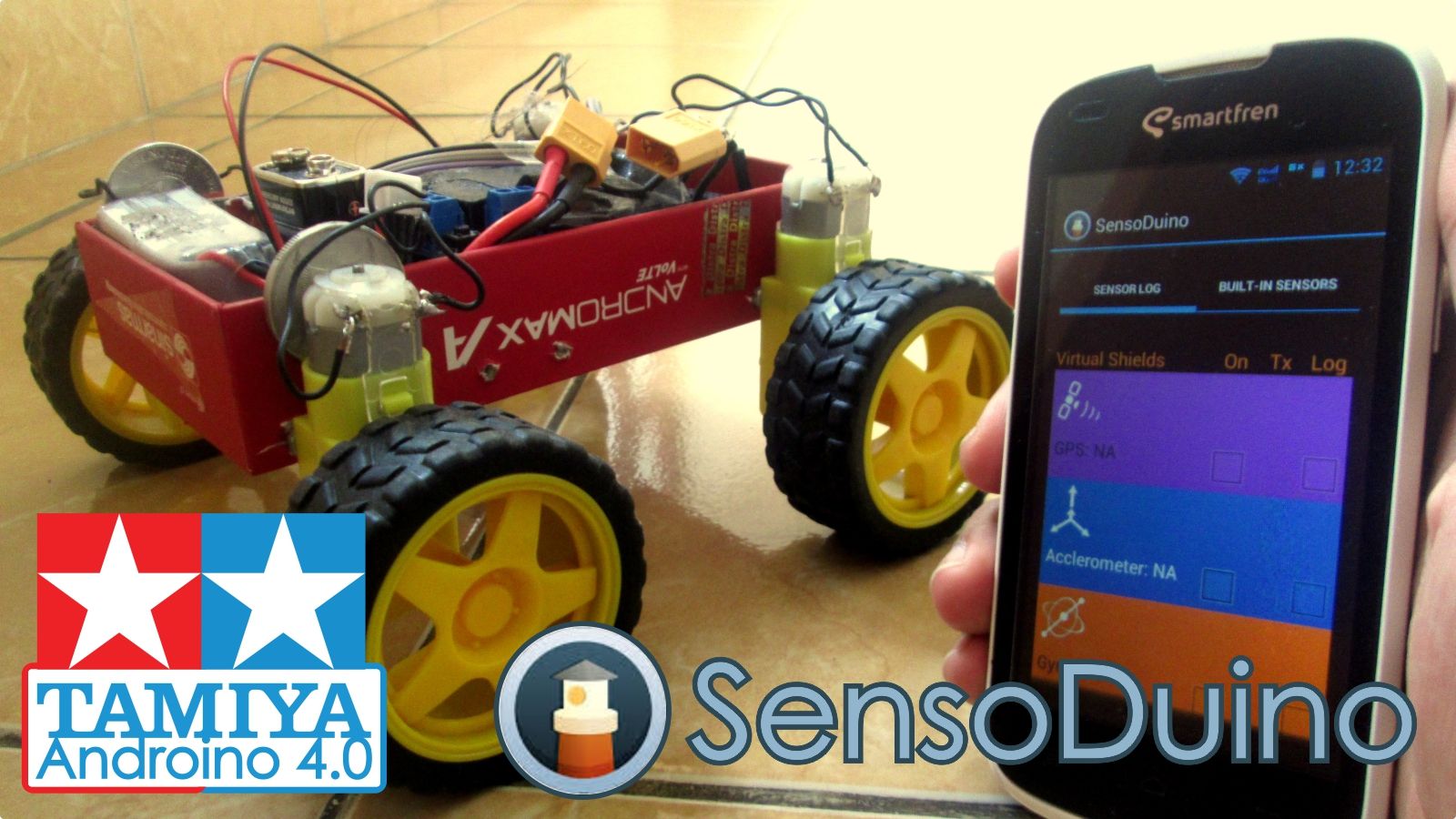 Tamiya Androino 4.0 (Arduino 4WD Gesture & Bluetooth Controlled With ...