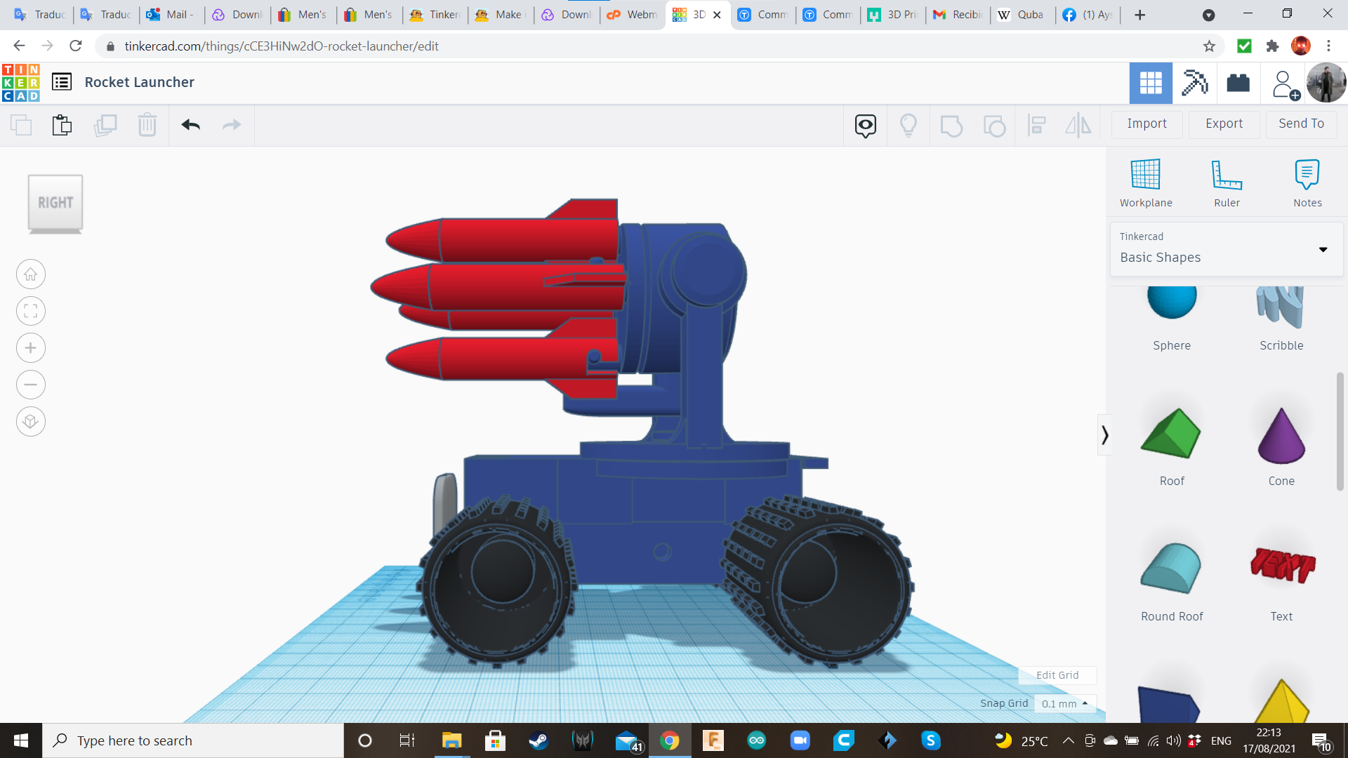 Tinkercad Robotics for School: Rocket Launching Mini-bot : 32 Steps ...