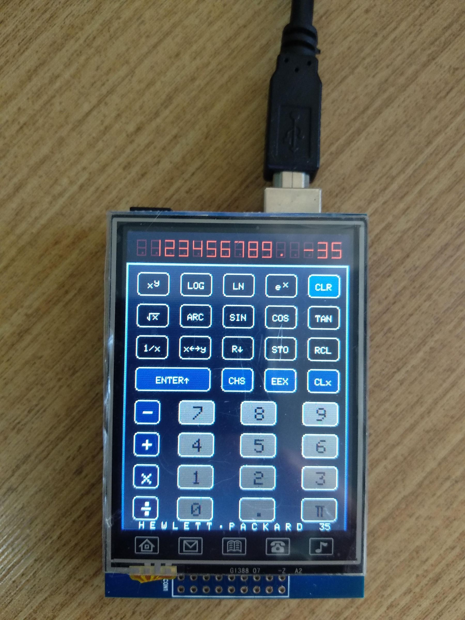 HP-35 Scientific Calculator Emulator With Arduino Uno : 4 Steps ...