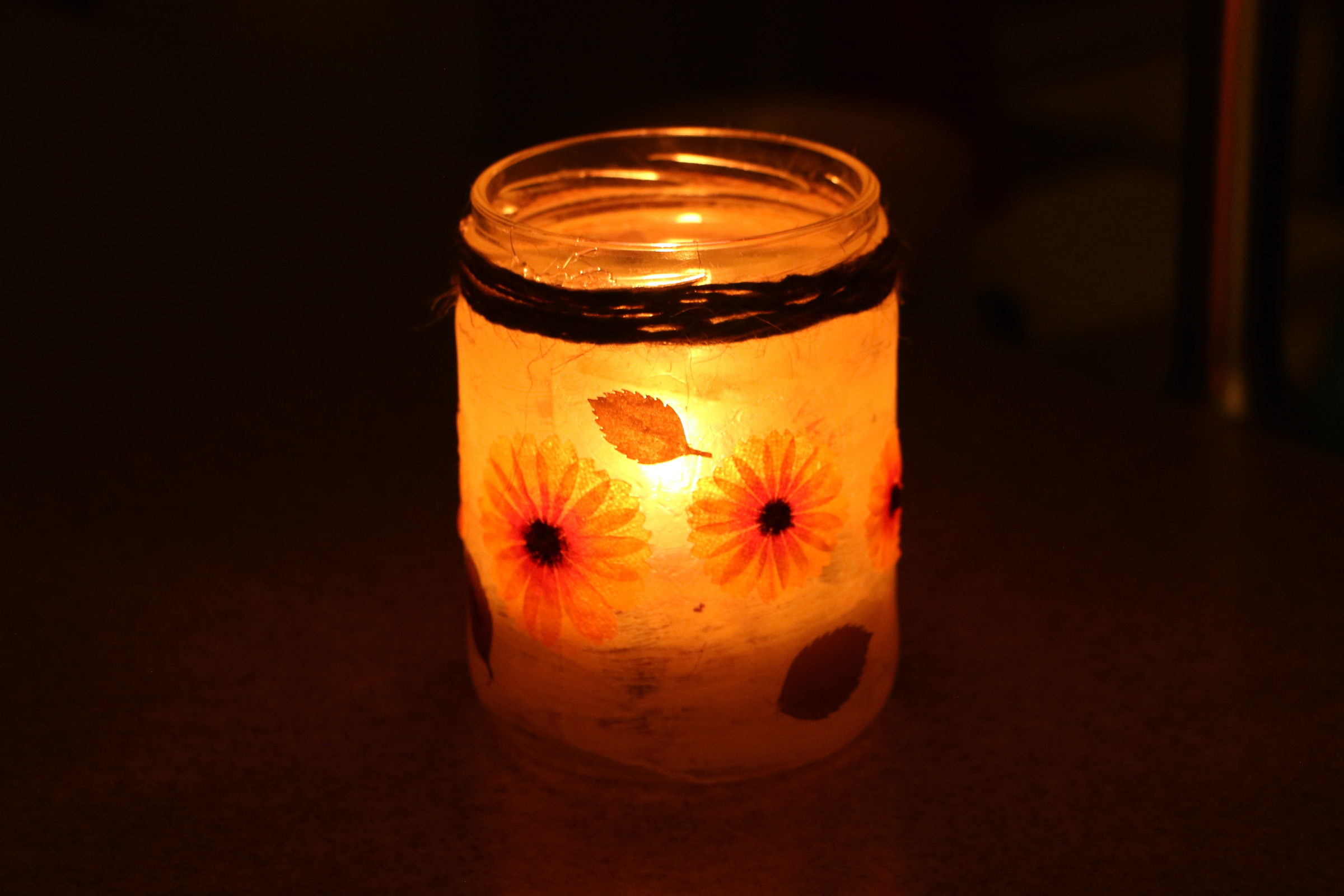 UPCYCLED GLASS JAR DESIGN WITH PAPER FLORAL EMBELLISHMENTS : 4 Steps ...