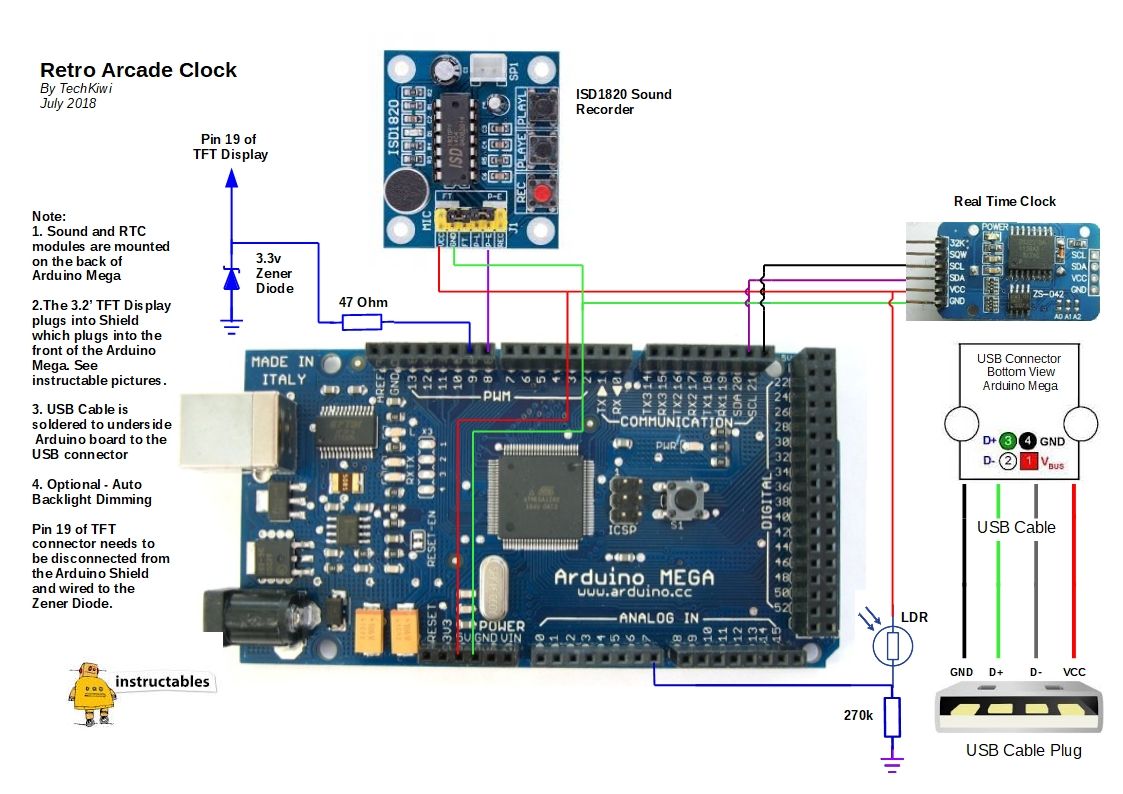 Retro Arcade Clock - Arduino : 6 Steps (with Pictures) - Instructables