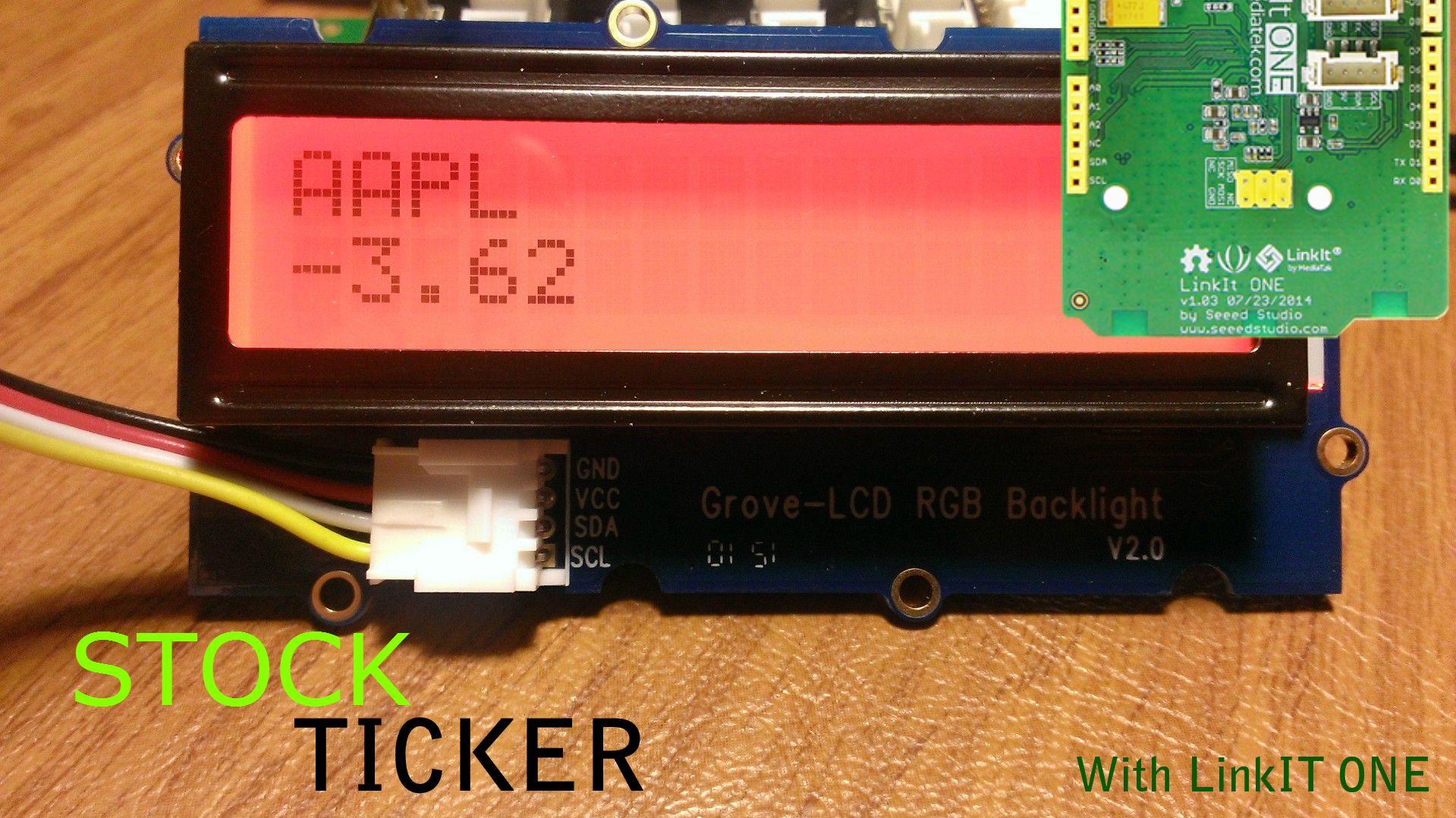 Stock Ticker With LinkIT ONE : 7 Steps - Instructables