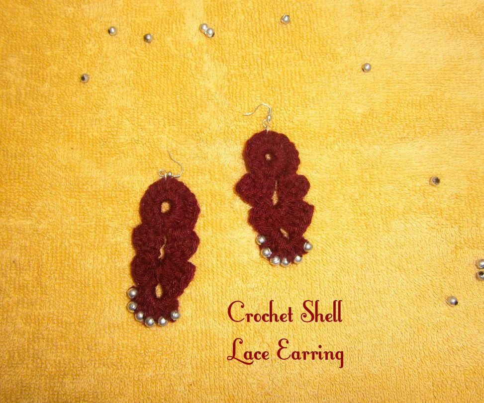Crochet Shell Lace Earring : 10 Steps (with Pictures) - Instructables